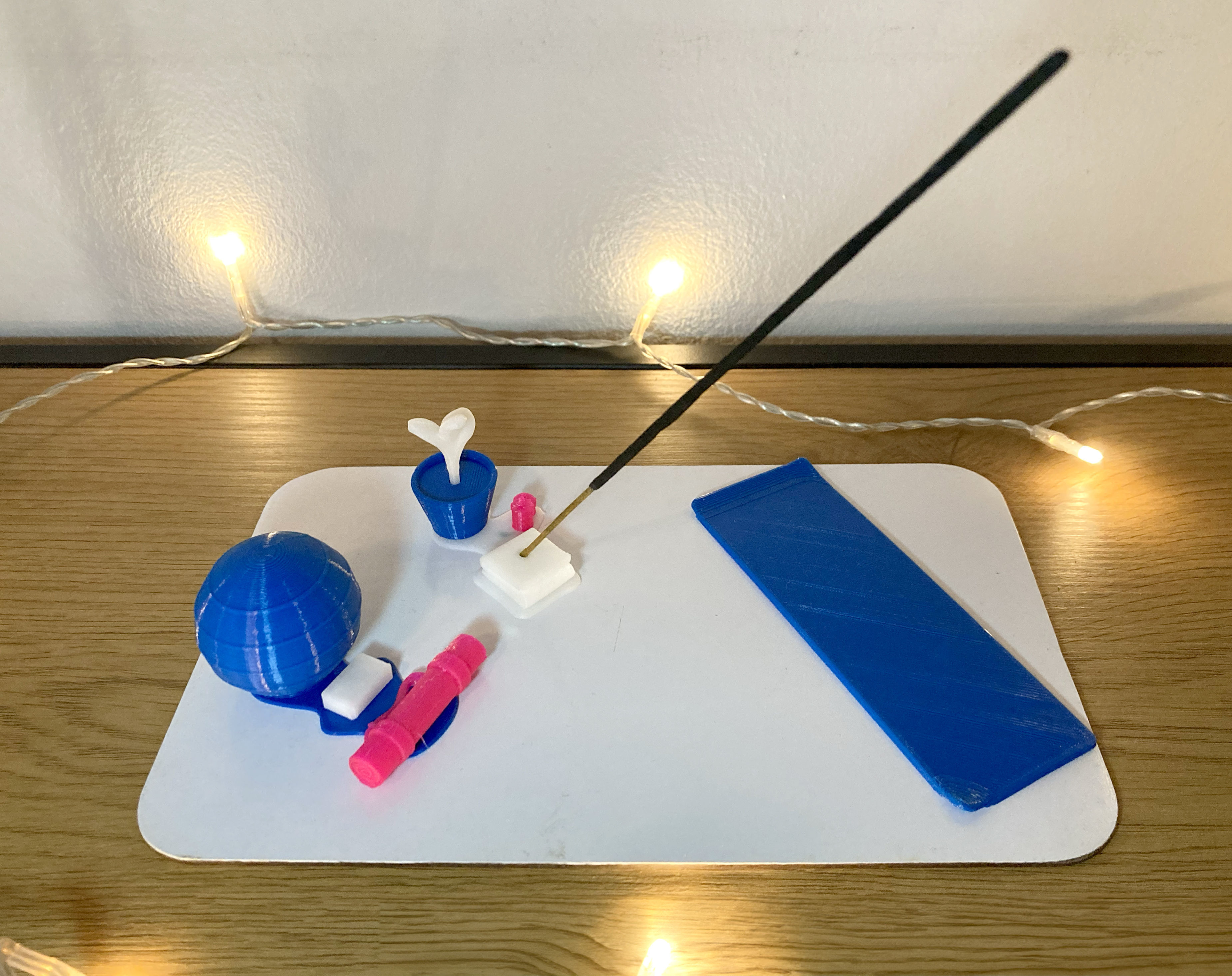 Miniature yoga items 3D model 3D printable | CGTrader