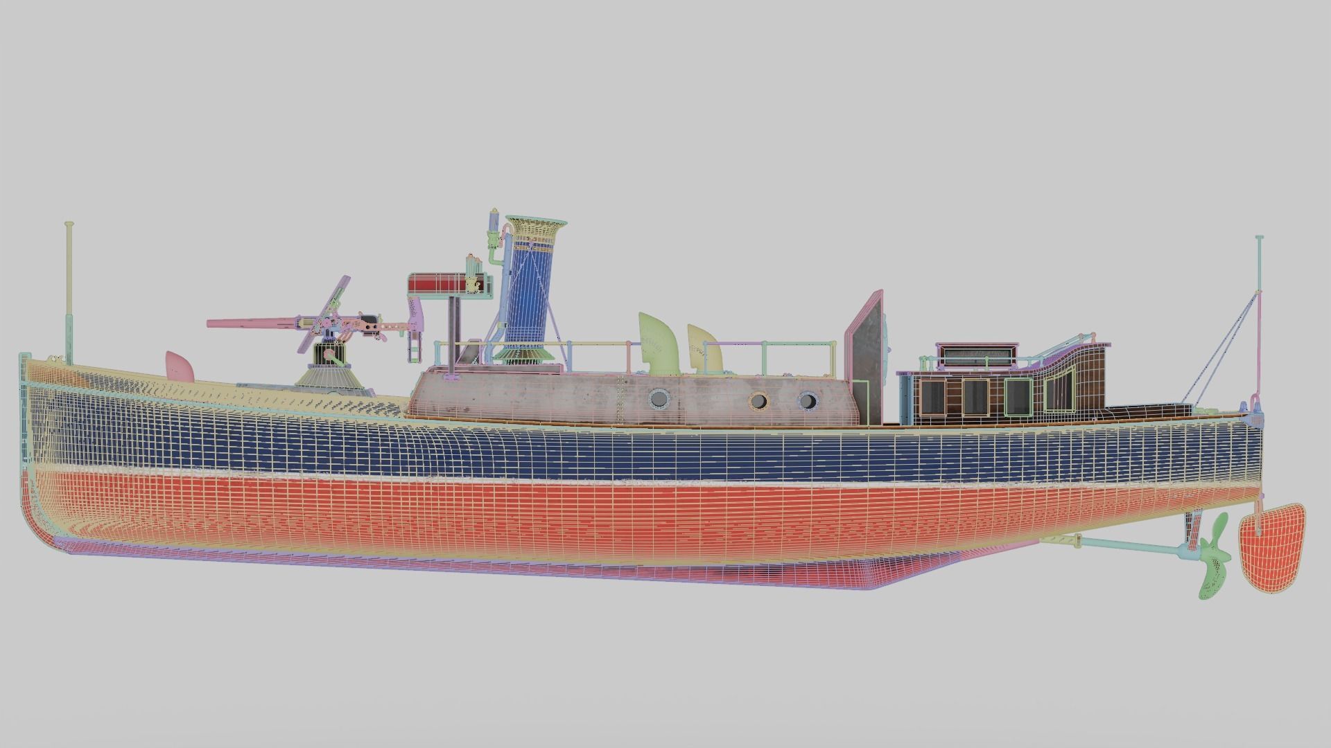 Ship launch - Steam pinnace 3D model animated rigged | CGTrader