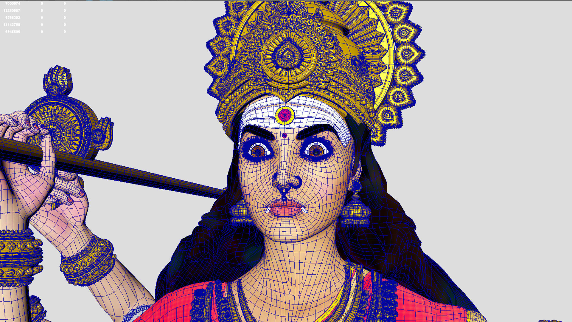 mari amman durga devi 3D model | CGTrader