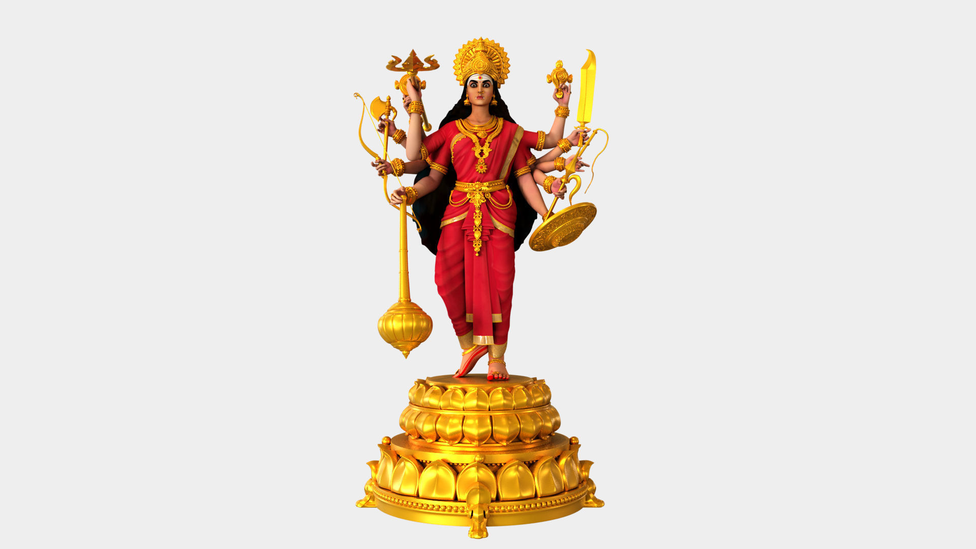 mari amman durga devi 3D model | CGTrader