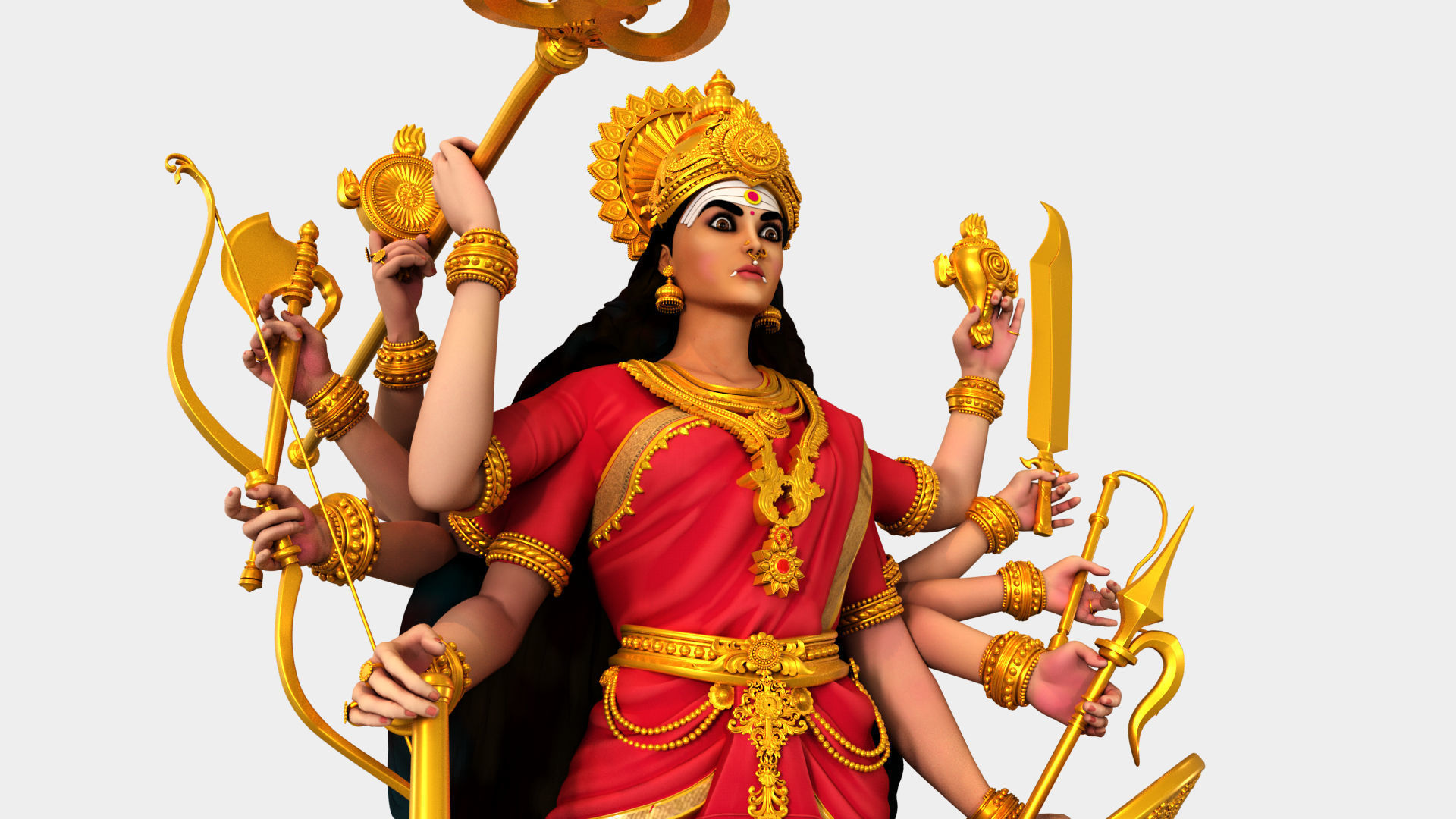mari amman durga devi 3D model | CGTrader