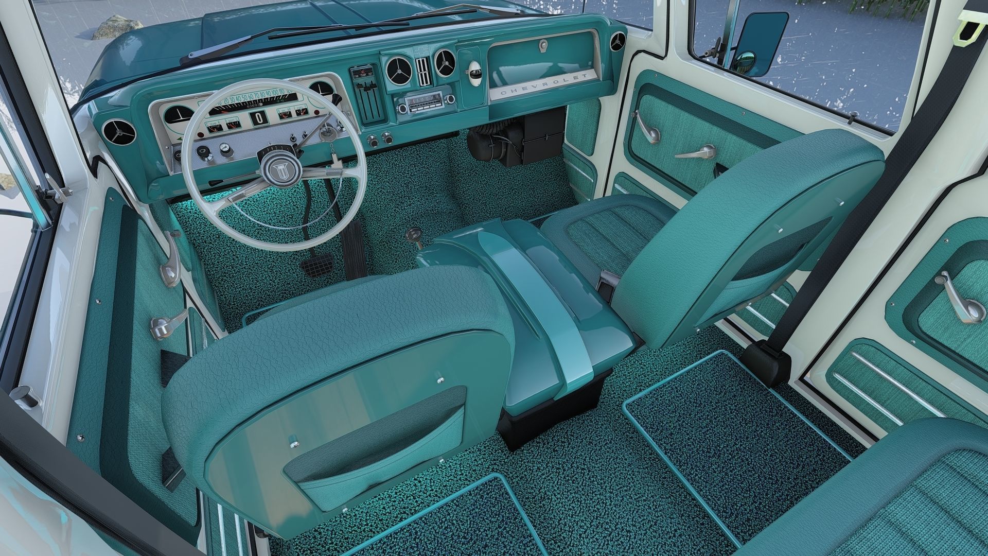 Pickup 1963 C30 4 Door Dually 3D model | CGTrader