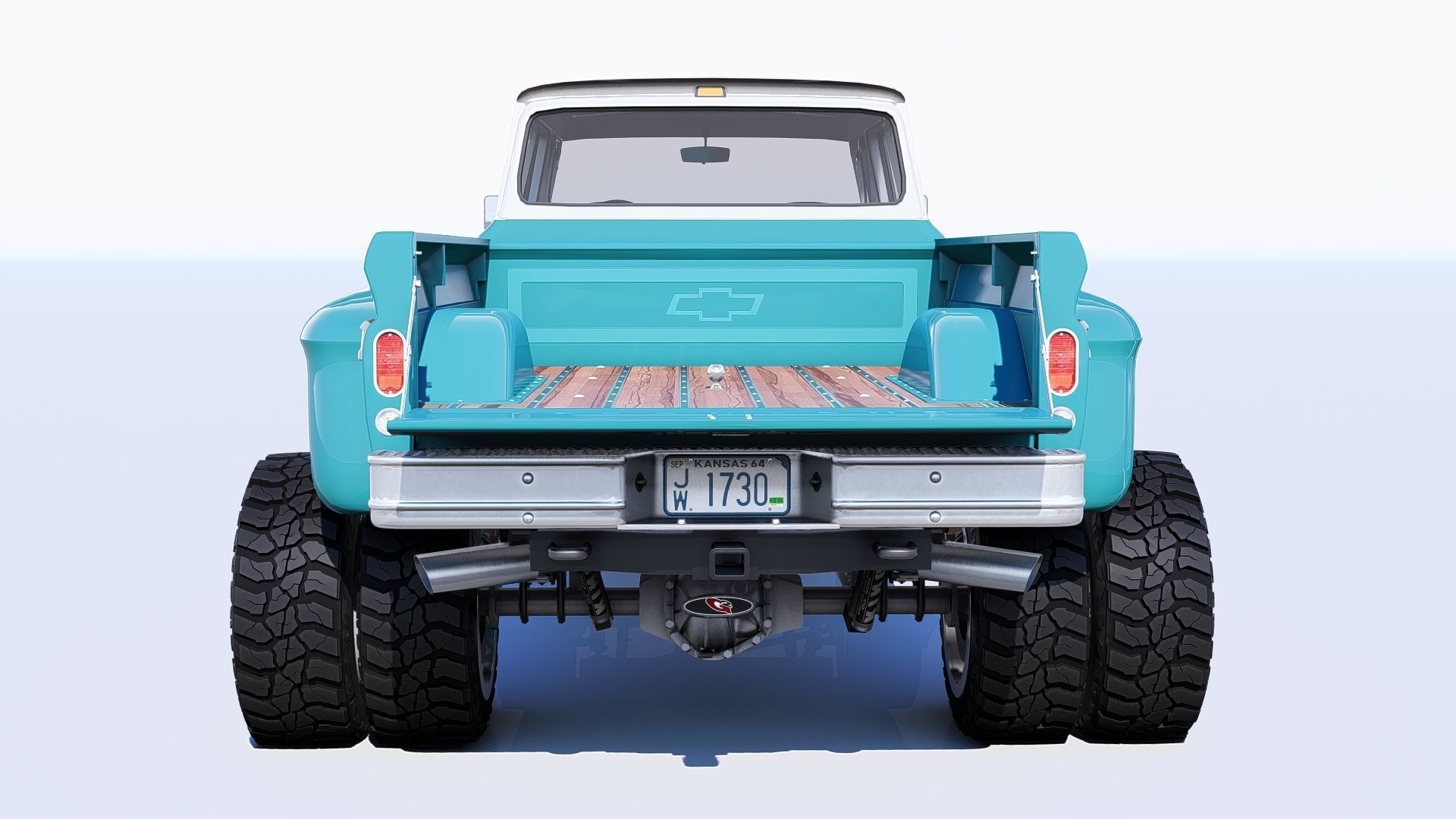 Pickup 1963 C30 4 Door Dually 3D model | CGTrader