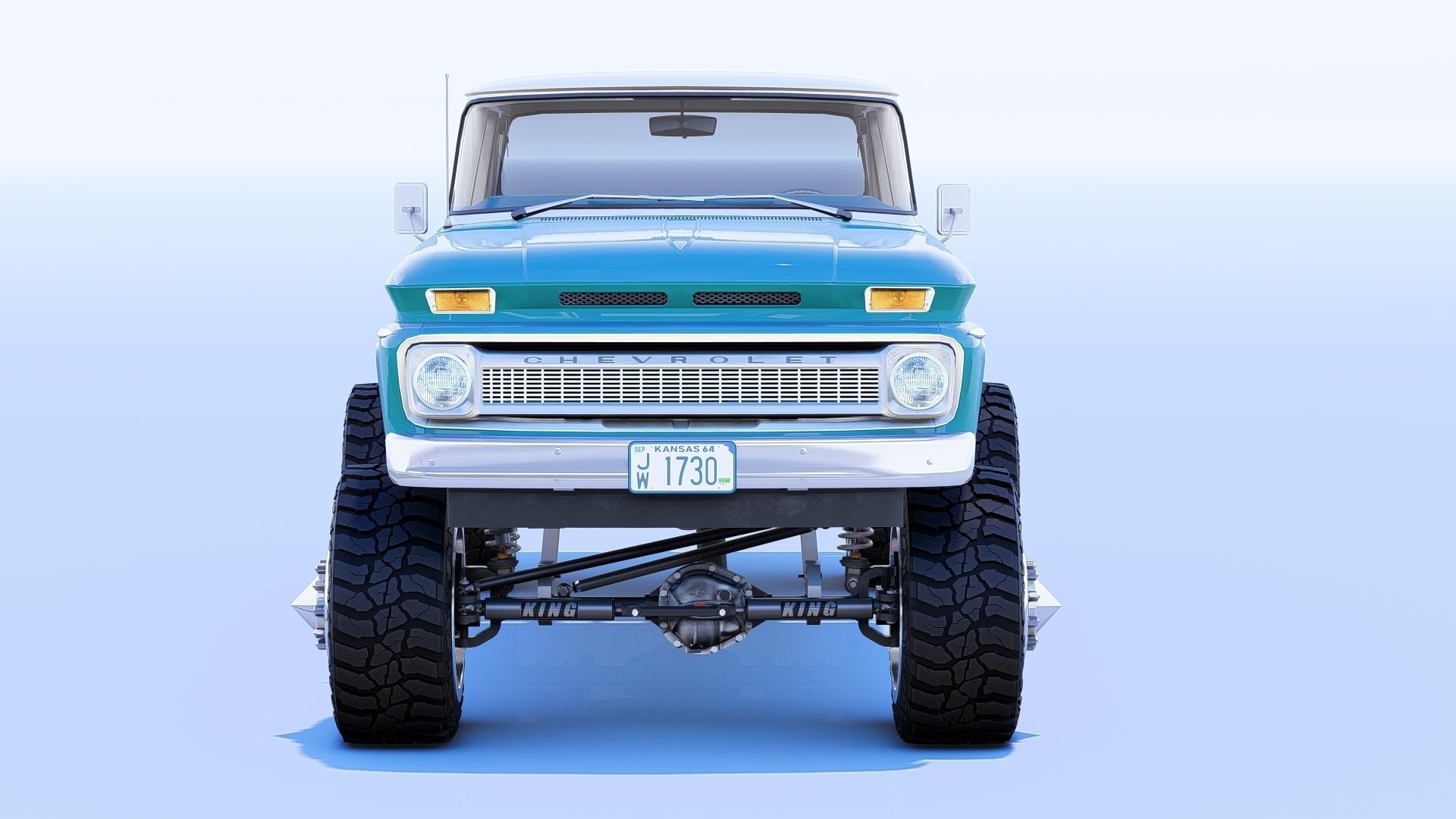 Pickup 1963 C30 4 Door Dually 3D model | CGTrader