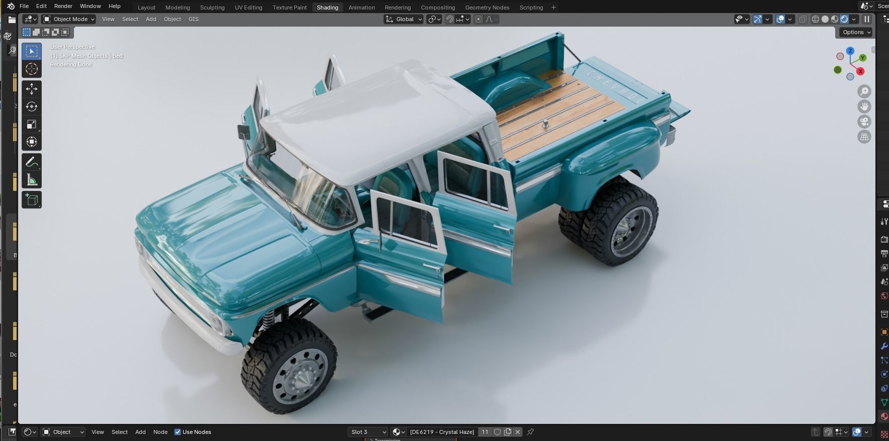 Pickup 1963 C30 4 Door Dually 3D model | CGTrader