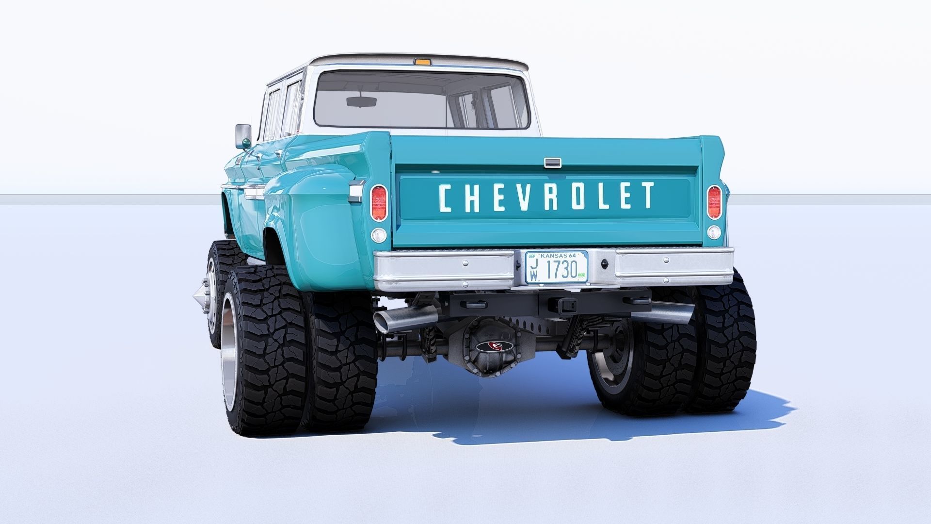 Pickup 1963 C30 4 Door Dually 3D model | CGTrader