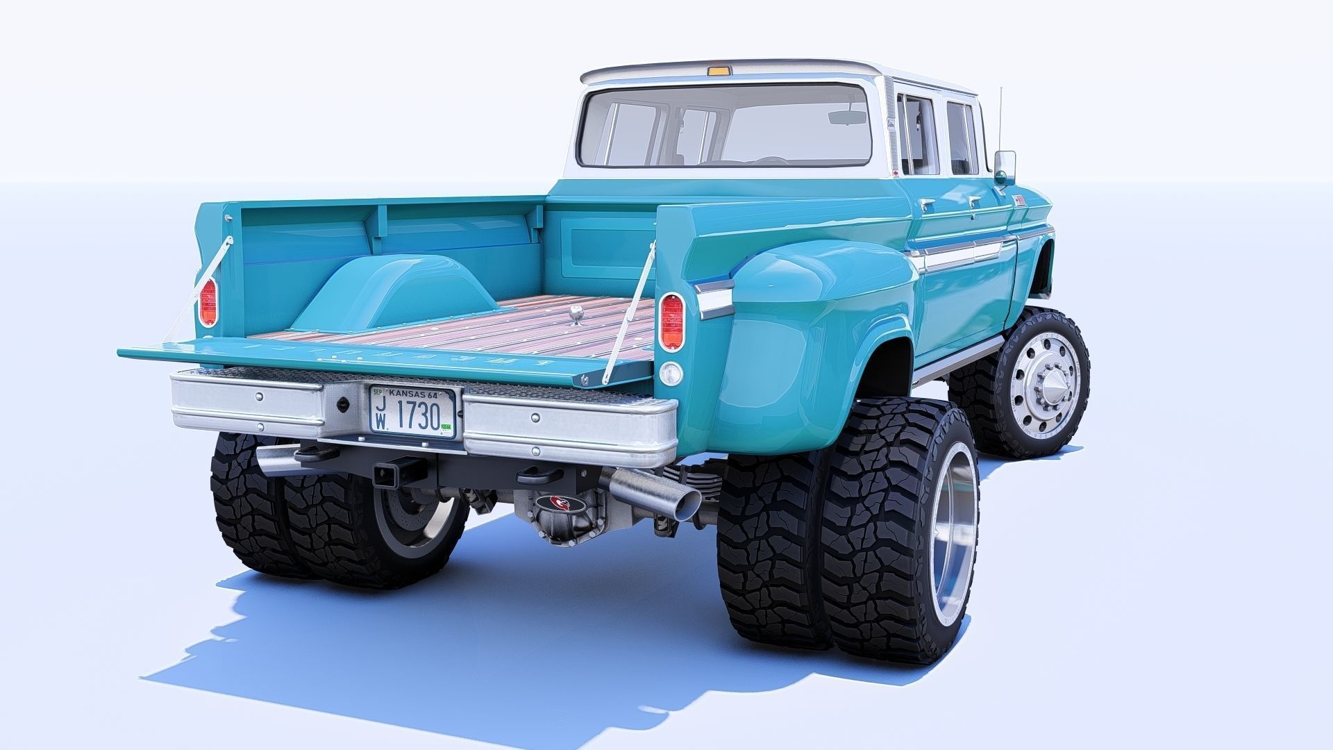 Pickup 1963 C30 4 Door Dually 3D model | CGTrader