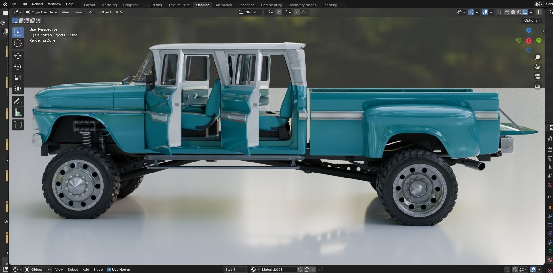 Pickup 1963 C30 4 Door Dually 3D model | CGTrader