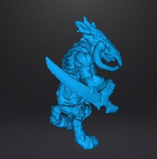 WOLF WARRIOR GUARDIAN MINIATURE MODEL FANTASY GAMES DND RPG 3D model 3D ...