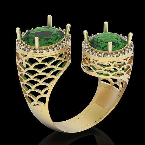 Lux ring silver gold sterling printable jewelry 3D model 3D model 3D ...