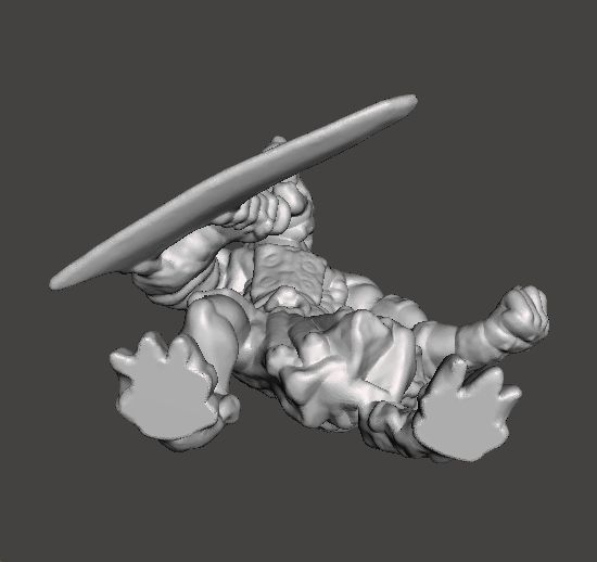 WOLF WARRIOR EXECUTIONER MINIATURE MODEL FANTASY GAMES DND RPG 3D model 3D printable | CGTrader