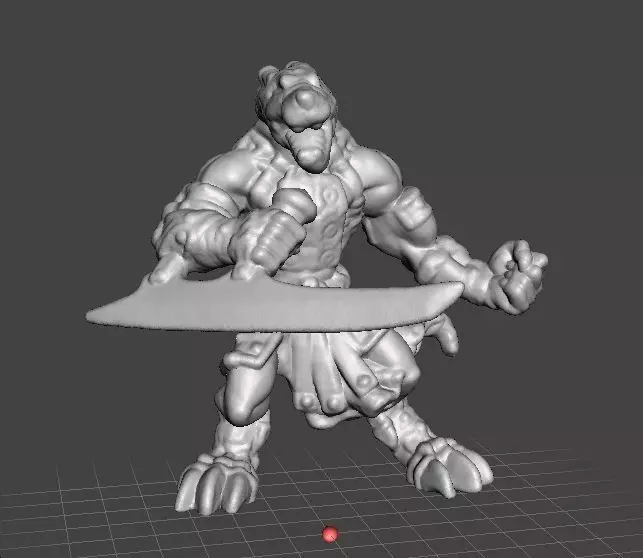 WOLF WARRIOR EXECUTIONER MINIATURE MODEL FANTASY GAMES DND RPG 3D model ...