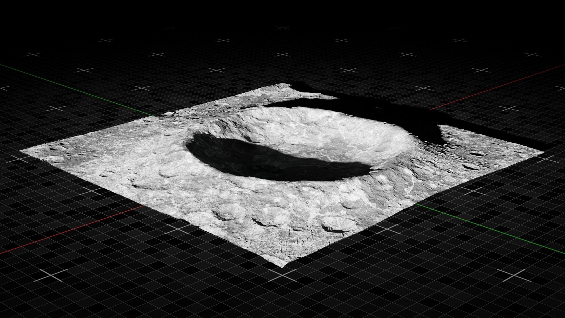 Moon Crater 2 with 8K Textures 3D model | CGTrader