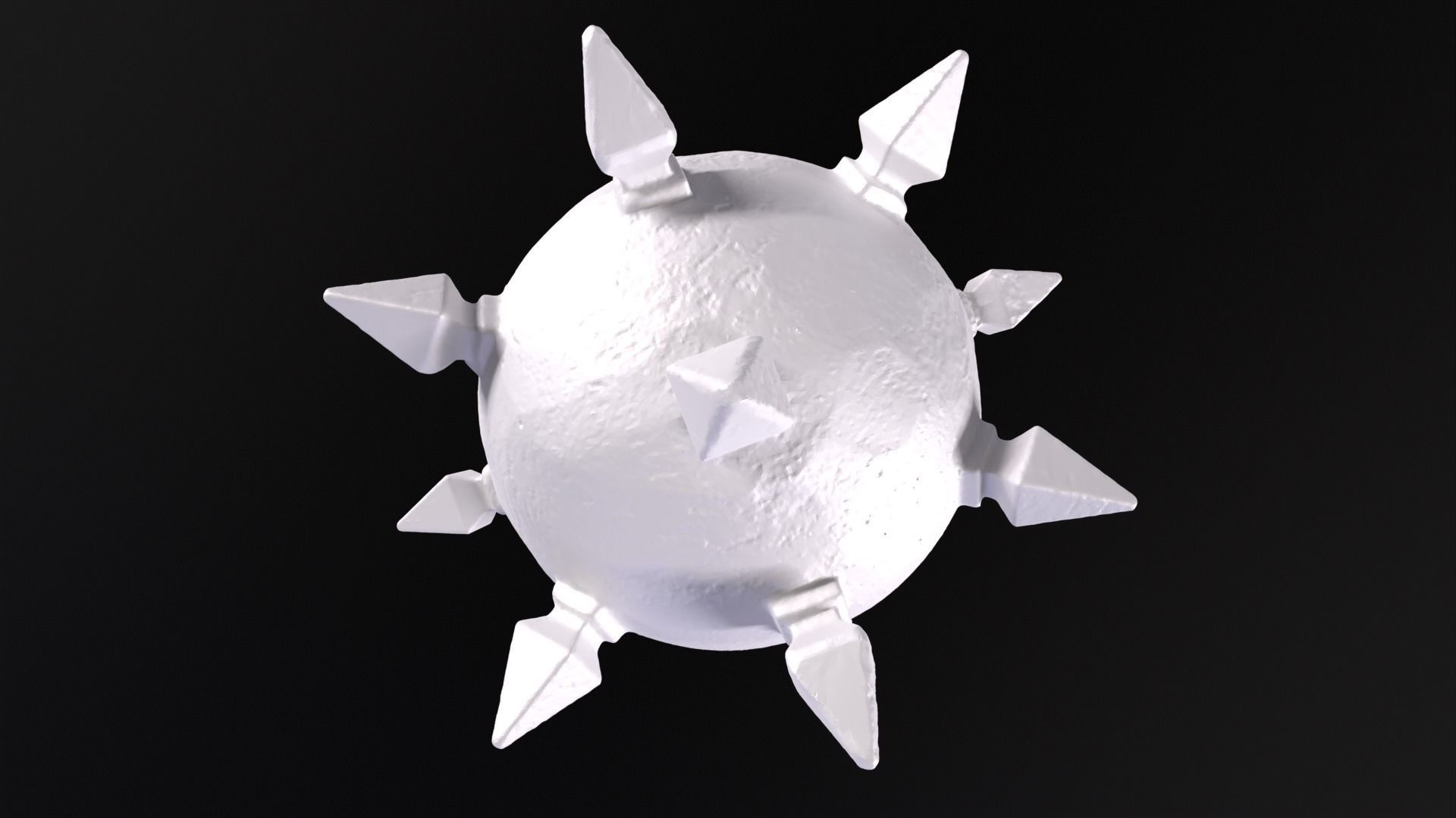 Medieval Spiked Ball Mace 3D Print 3D model 3D printable | CGTrader