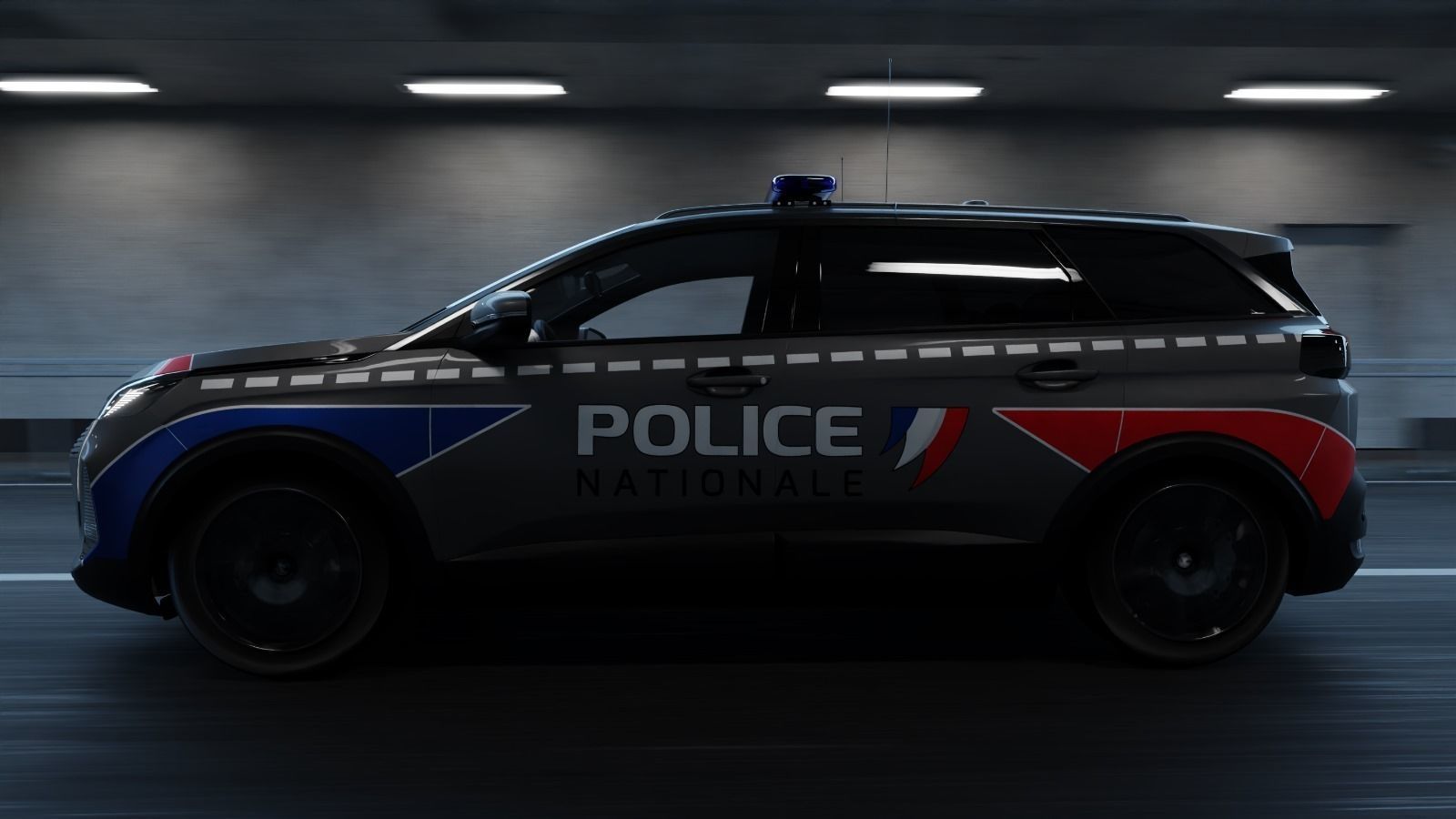 Peugeot 5008 - French National Police Car free 3D model animated | CGTrader