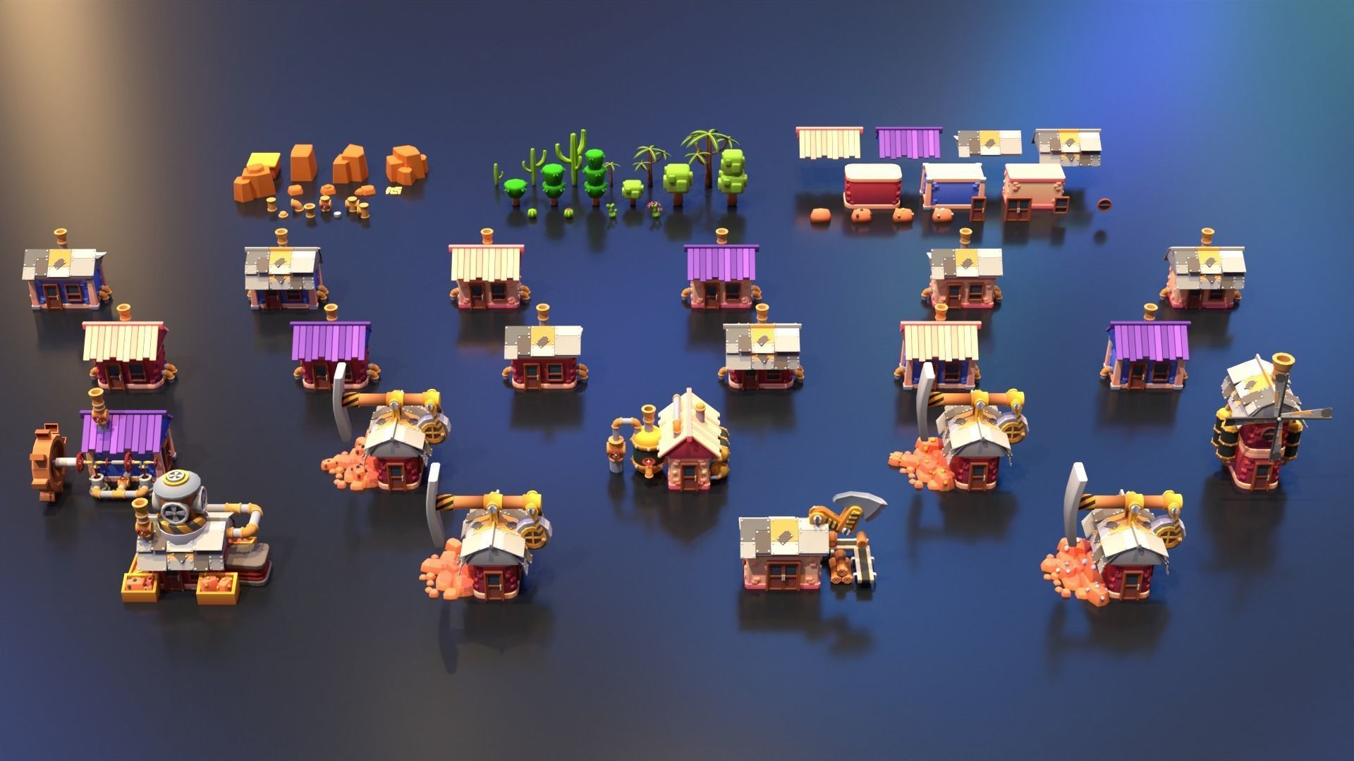 3D model Steampunk Modular Asset VR / AR / low-poly | CGTrader