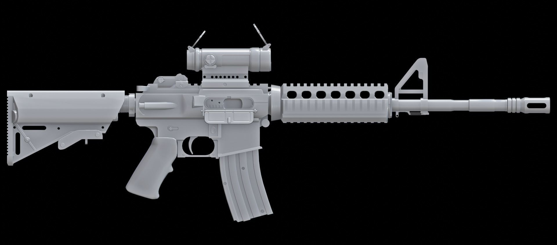M4 rifle free VR / AR / low-poly 3D model | CGTrader