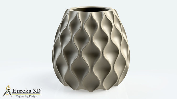 WAVE PATTERN POT MODEL 1 AND 2 3D model 3D printable | CGTrader