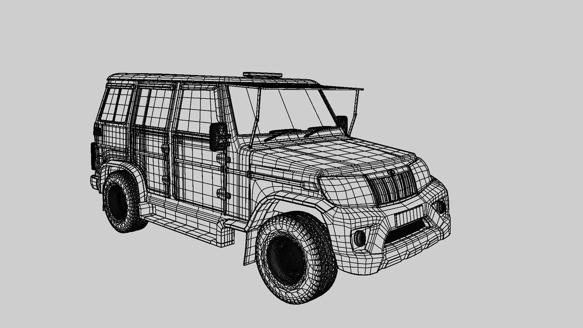 3D model KERALA POLICE BOLERO JEEP VR / AR / low-poly | CGTrader