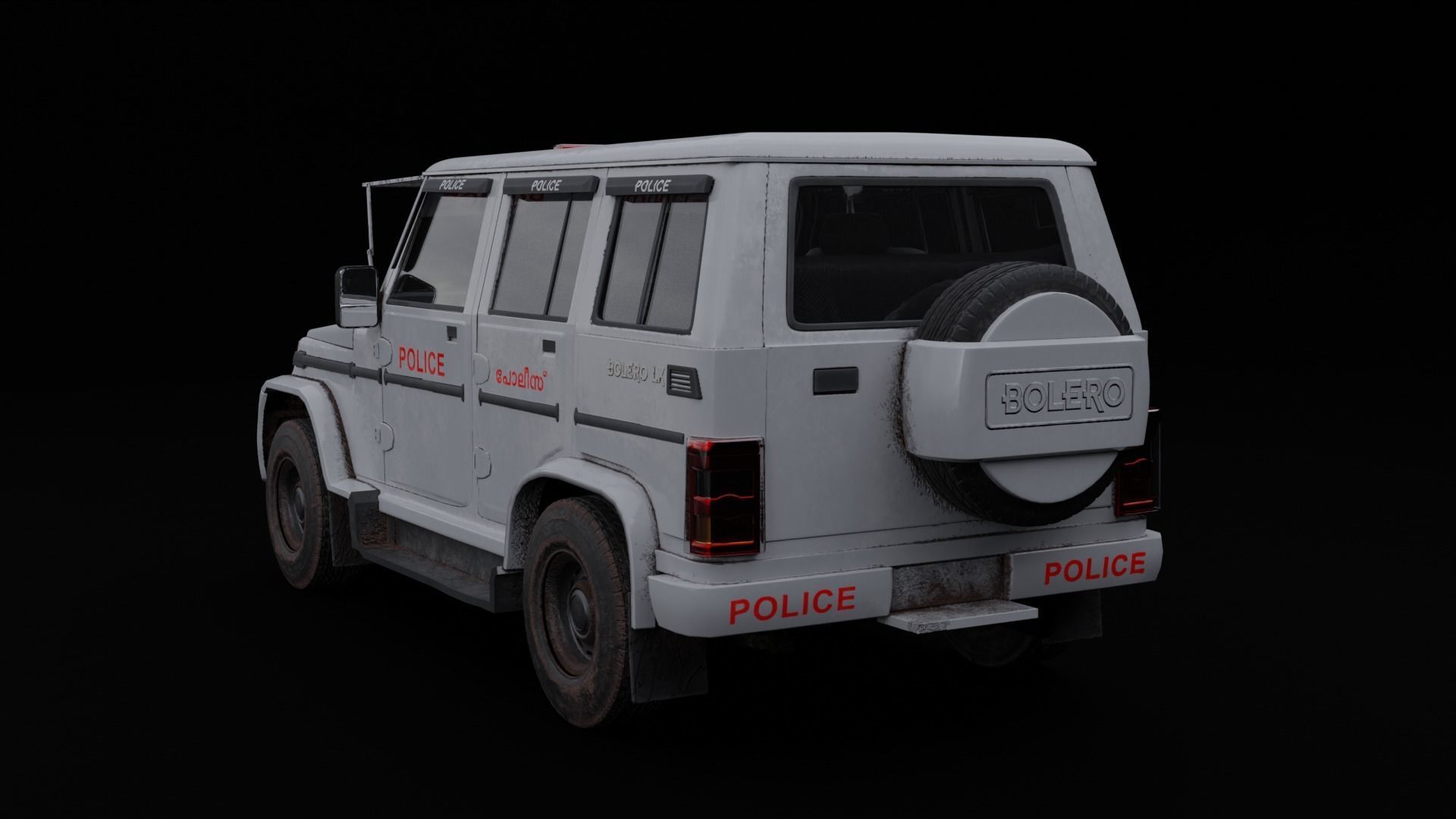 3D model KERALA POLICE BOLERO JEEP VR / AR / low-poly | CGTrader