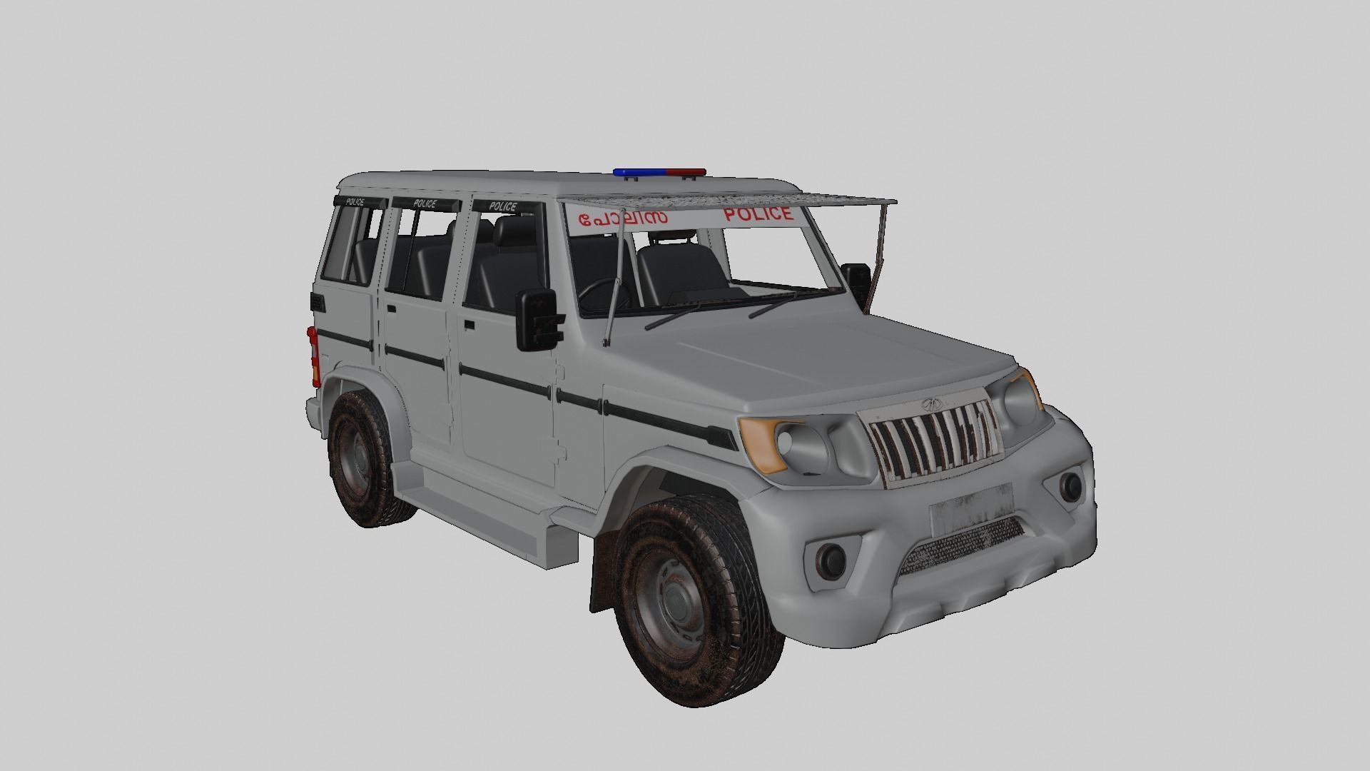 3D model KERALA POLICE BOLERO JEEP VR / AR / low-poly | CGTrader