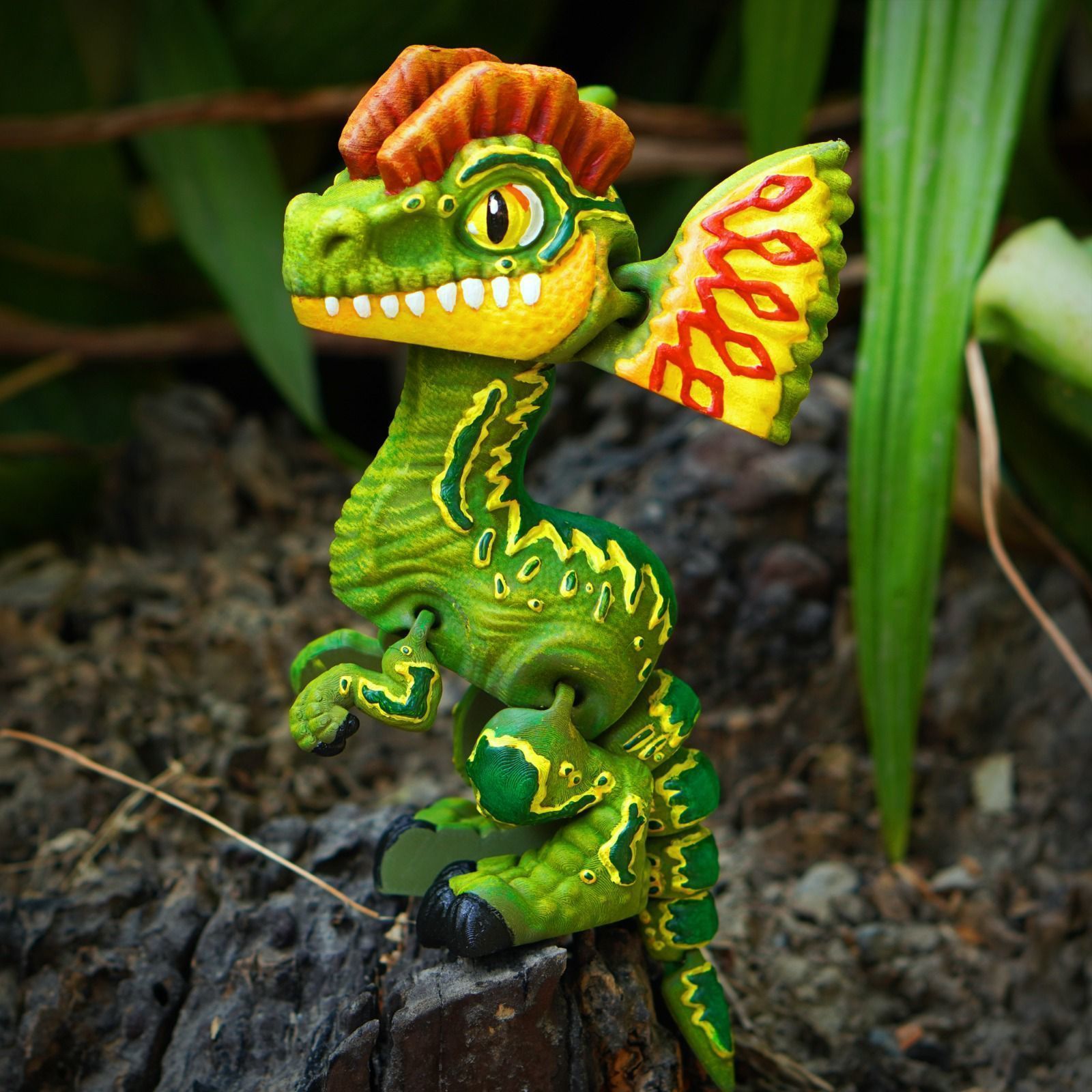 PRINT IN PLACE FLEXI DILOPHOSAURUS 3D model 3D printable | CGTrader