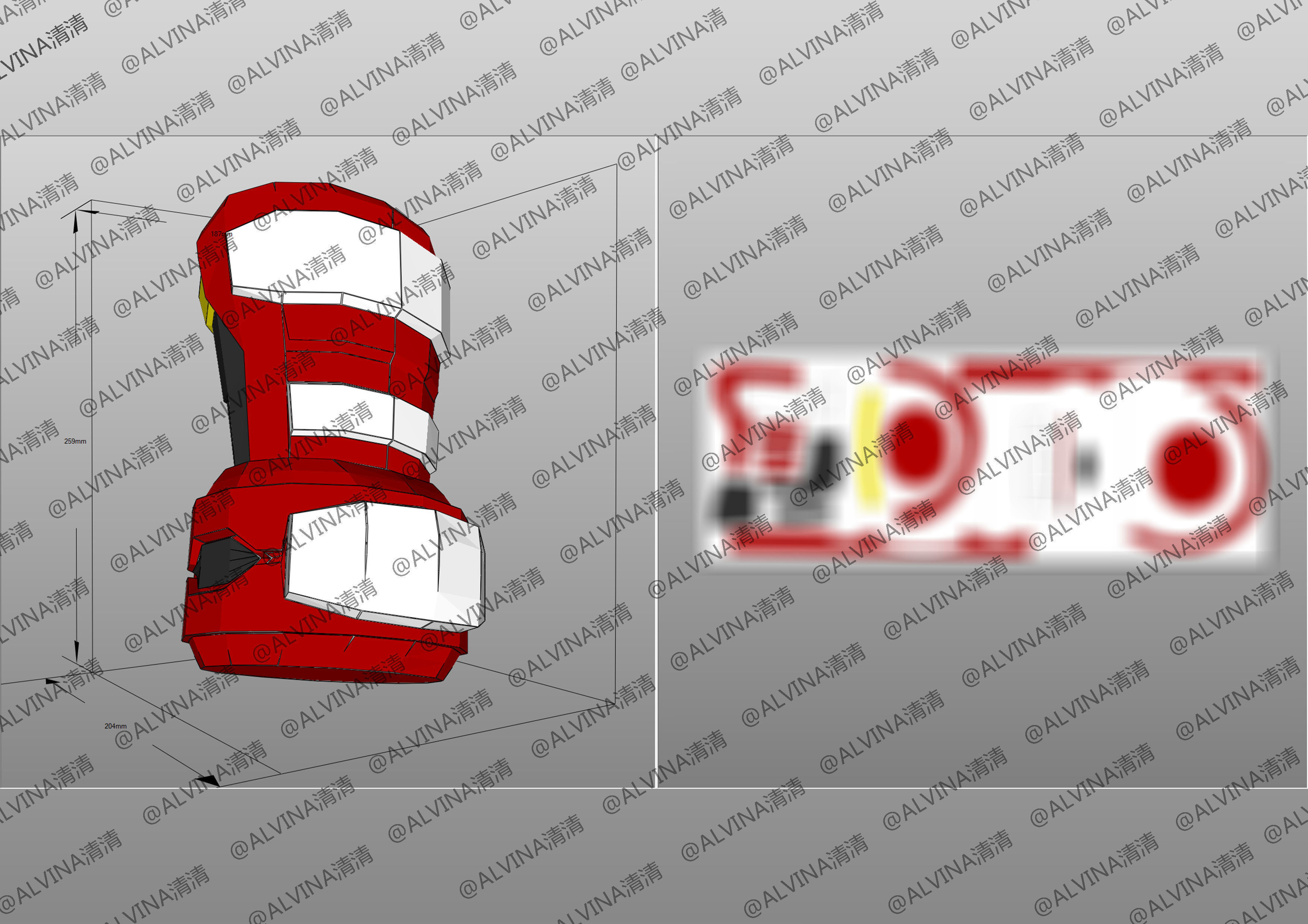 3D model Kamen Rider Rostar Boxer Form Armor - DIY Cosplay Pepakura ...