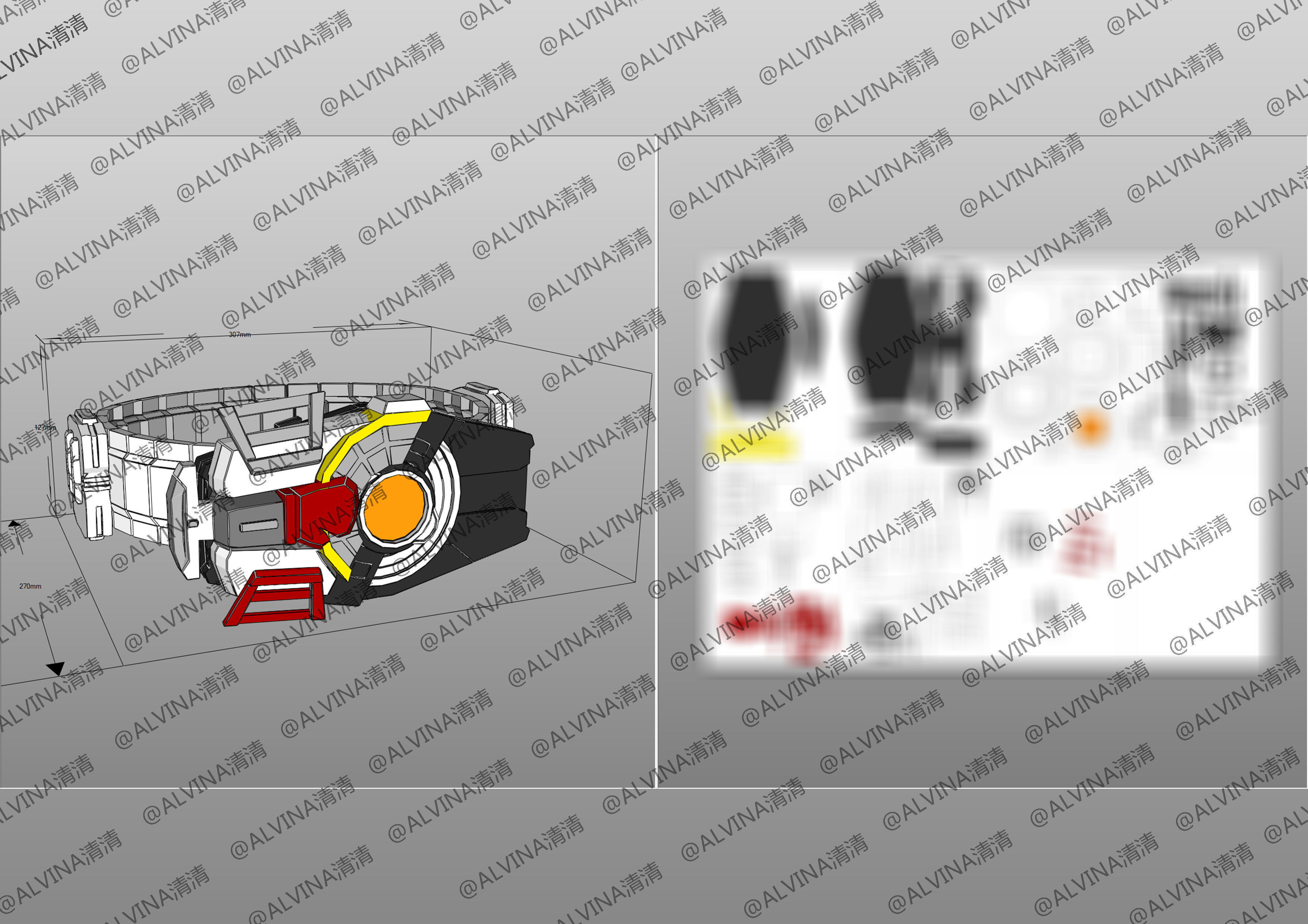 3D model Kamen Rider Rostar Boxer Form Armor - DIY Cosplay Pepakura ...