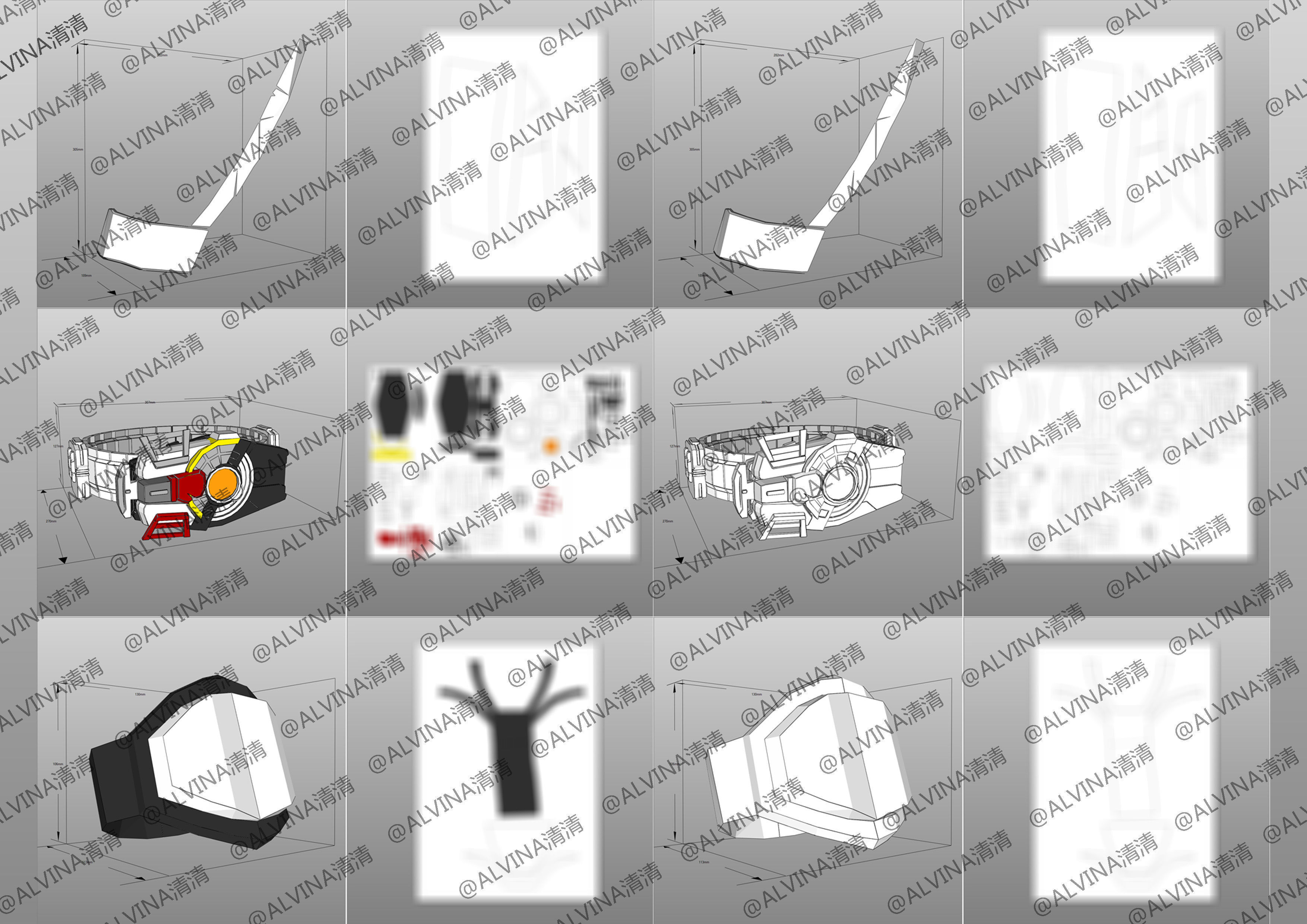 3D model Kamen Rider Rostar Boxer Form Armor - DIY Cosplay Pepakura ...