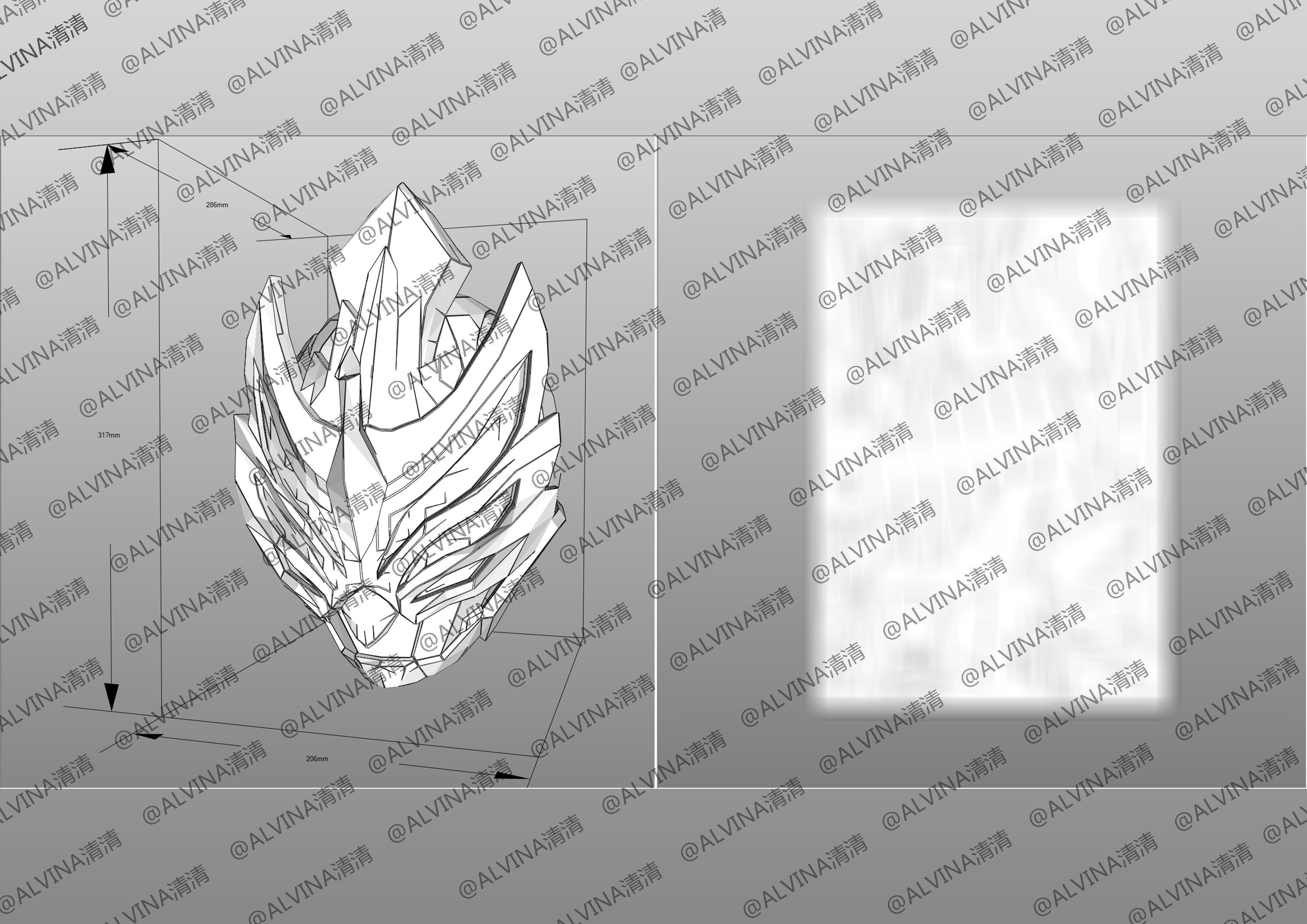 3D model Kamen Rider Rostar Boxer Form Armor - DIY Cosplay Pepakura ...