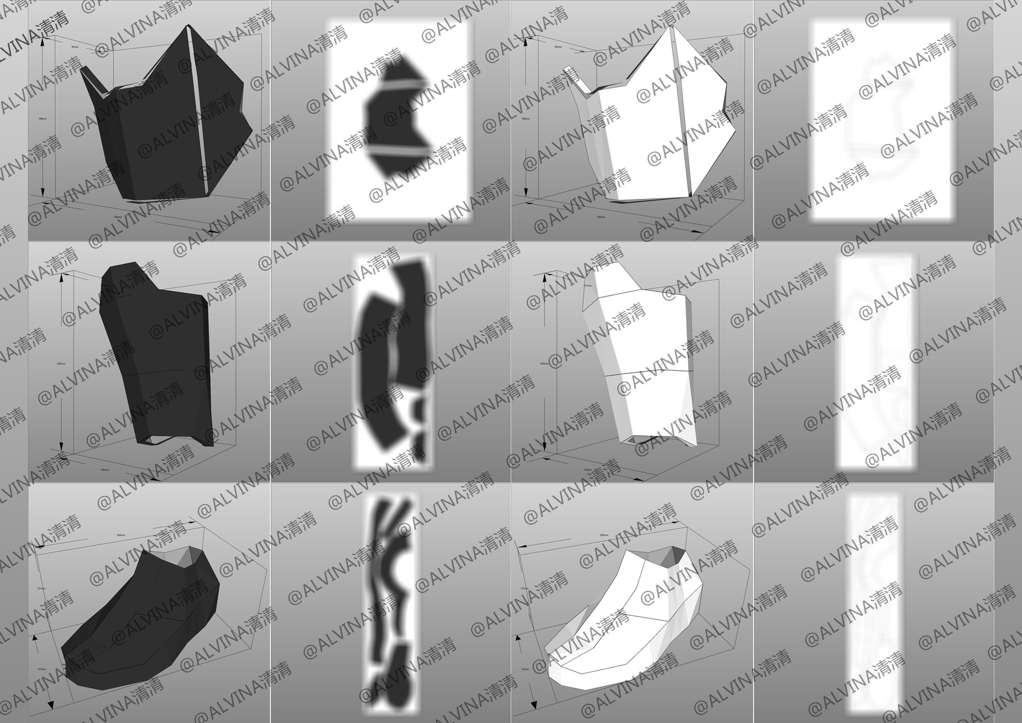 3D model Kamen Rider Rostar Boxer Form Armor - DIY Cosplay Pepakura ...