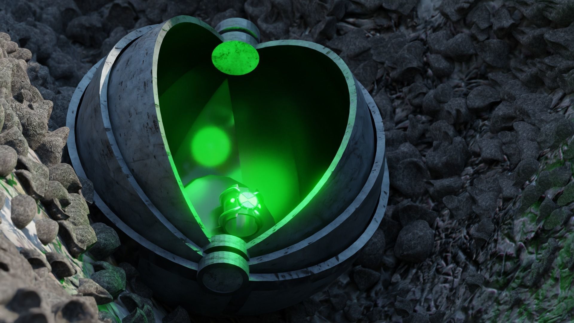 Ben 10 Omnitrix Capsule 3D model animated | CGTrader