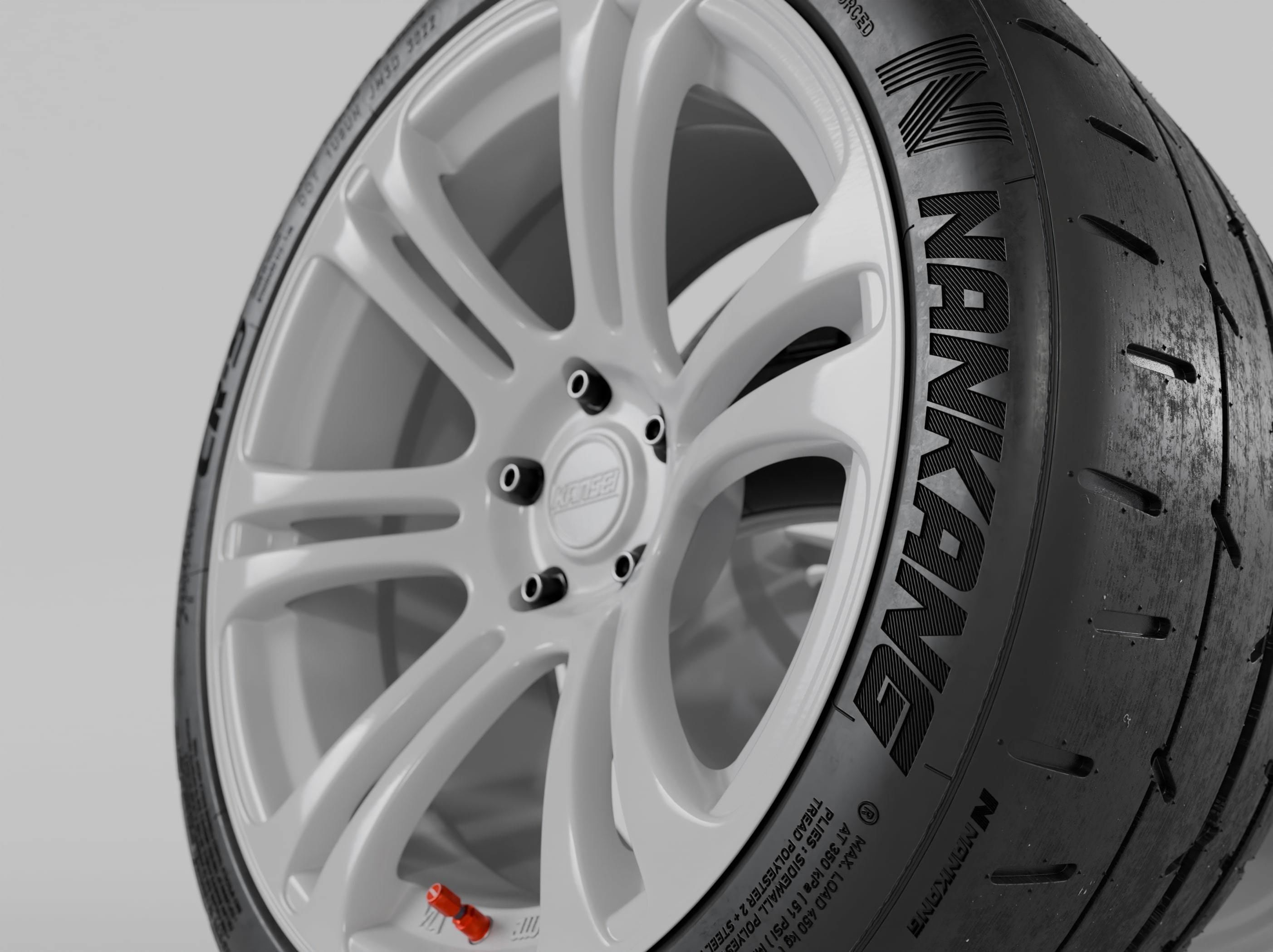 Kansei Neo Rims with Nankang Sportnex CR-S Semi Slick Tires 3D model ...