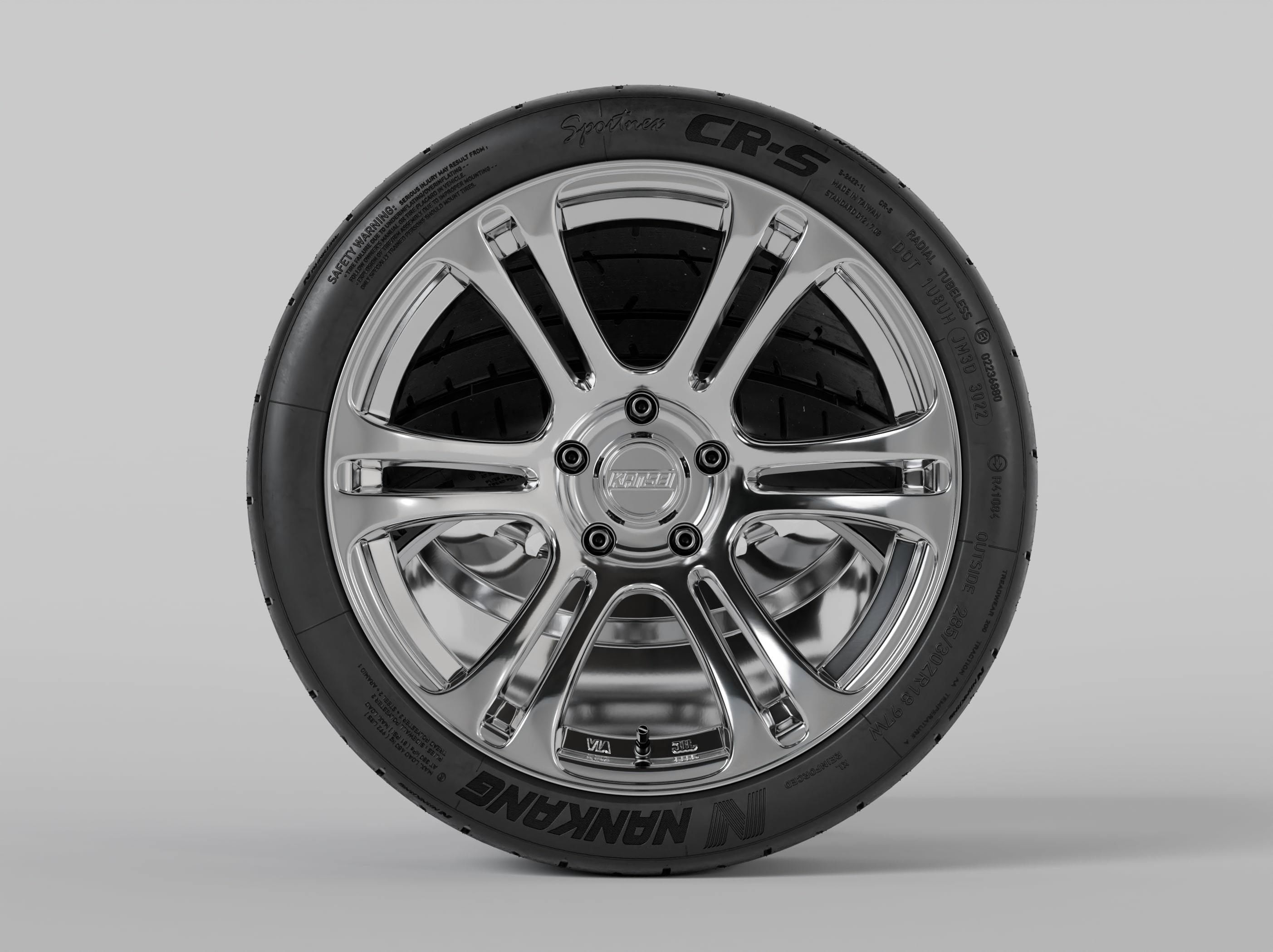 Kansei Neo Rims with Nankang Sportnex CR-S Semi Slick Tires 3D model ...