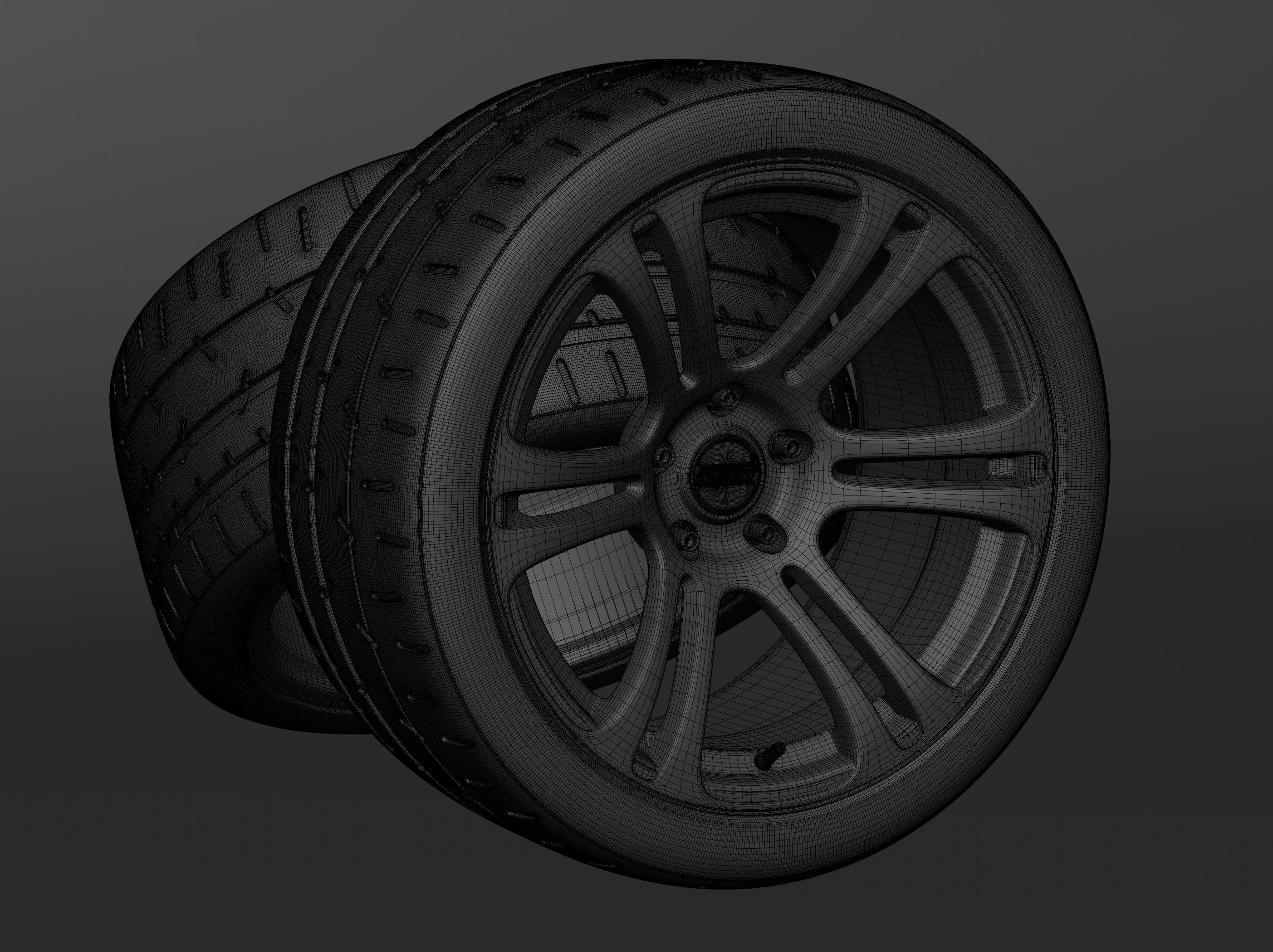 Kansei Neo Rims with Nankang Sportnex CR-S Semi Slick Tires 3D model ...