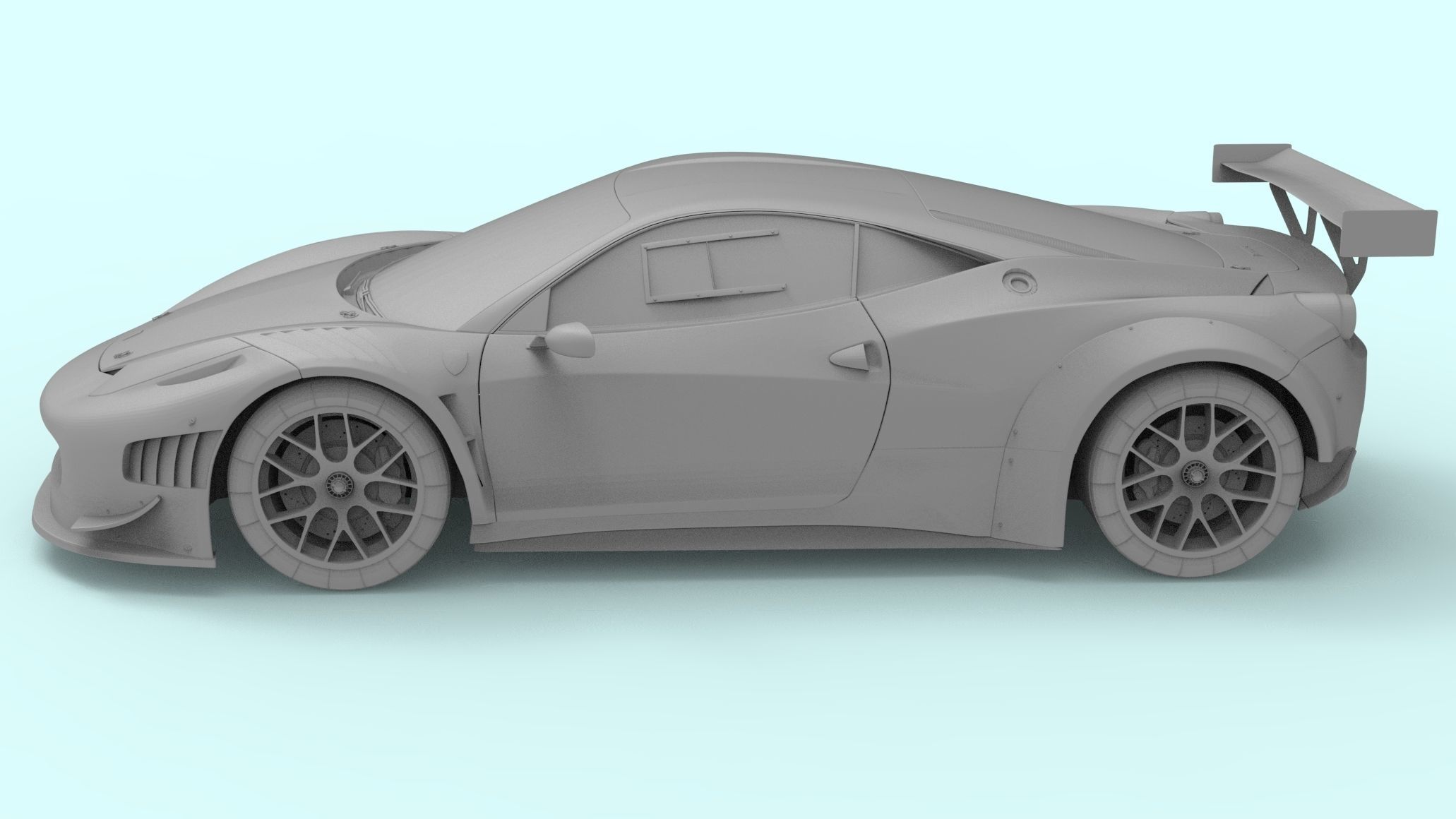 FERRARI 458 GT3 PRINTABLE CAR 3D model | CGTrader
