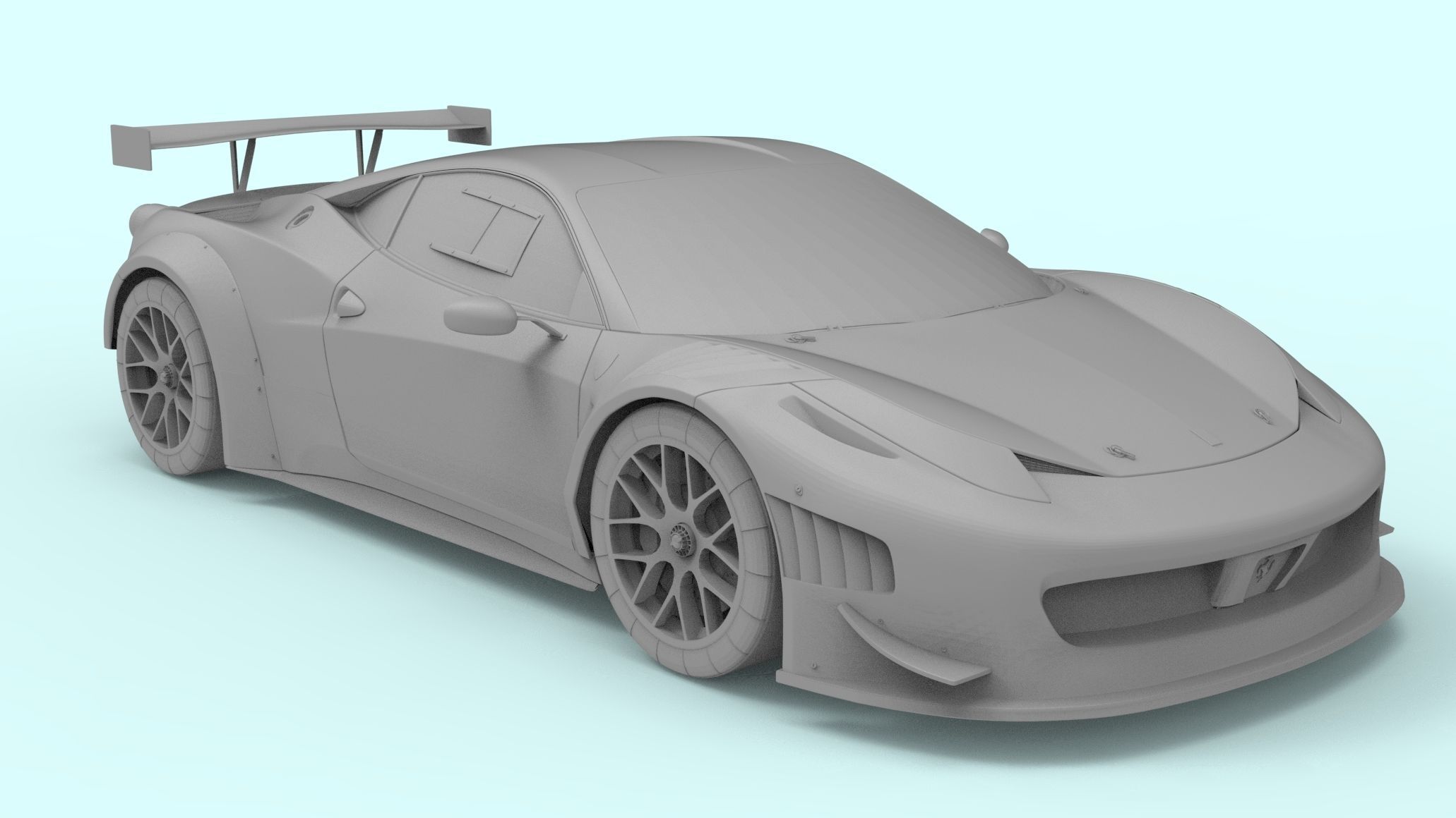 FERRARI 458 GT3 PRINTABLE CAR 3D model | CGTrader