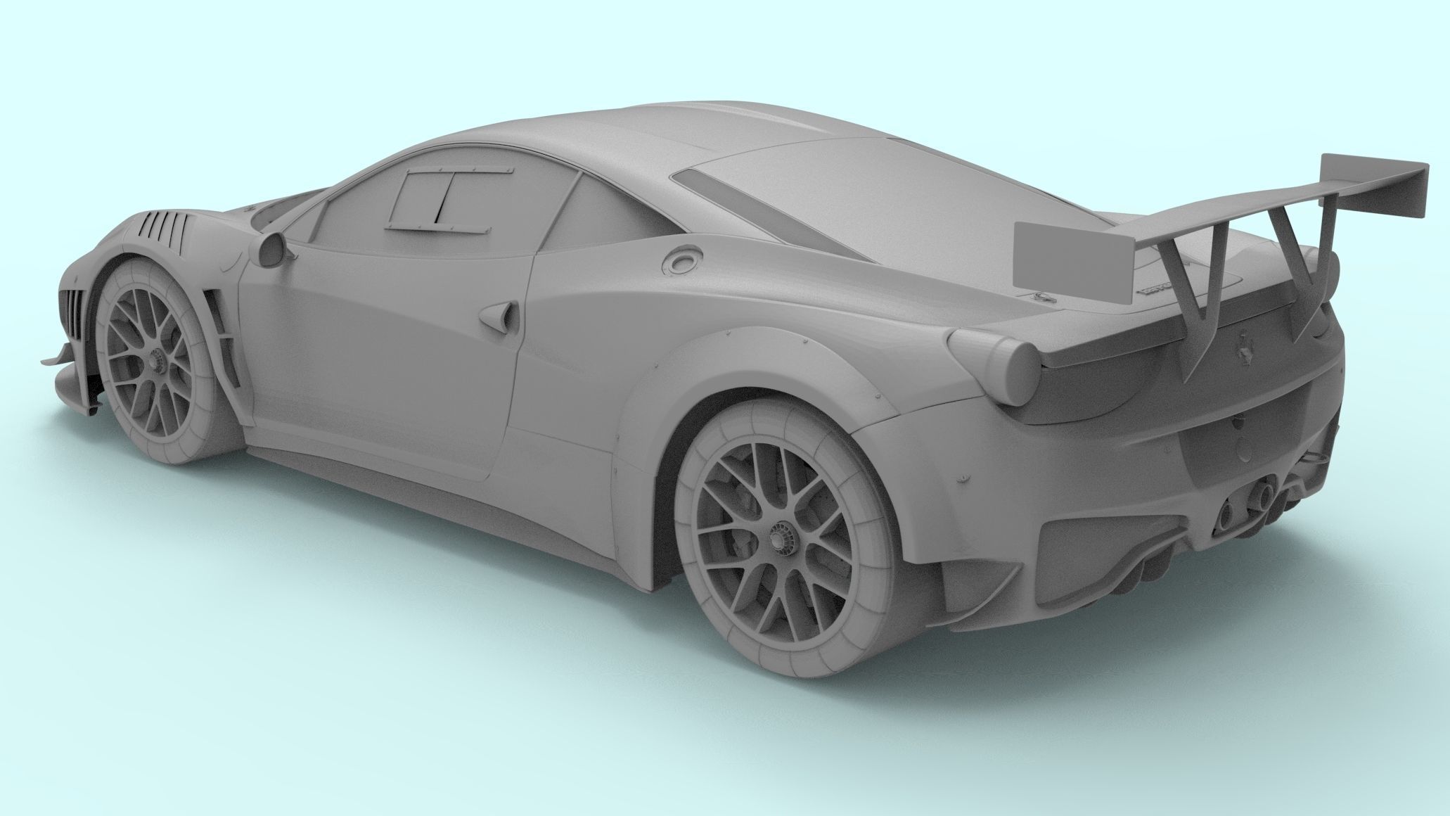 FERRARI 458 GT3 PRINTABLE CAR 3D model | CGTrader