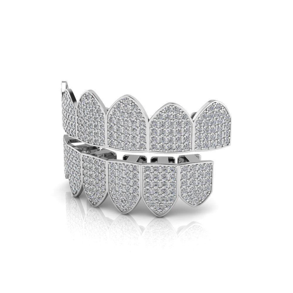 Grillz with diamonds 3D model 3D printable | CGTrader