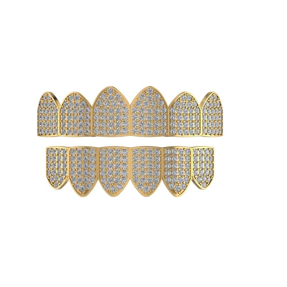 Grillz with diamonds 3D model 3D printable | CGTrader
