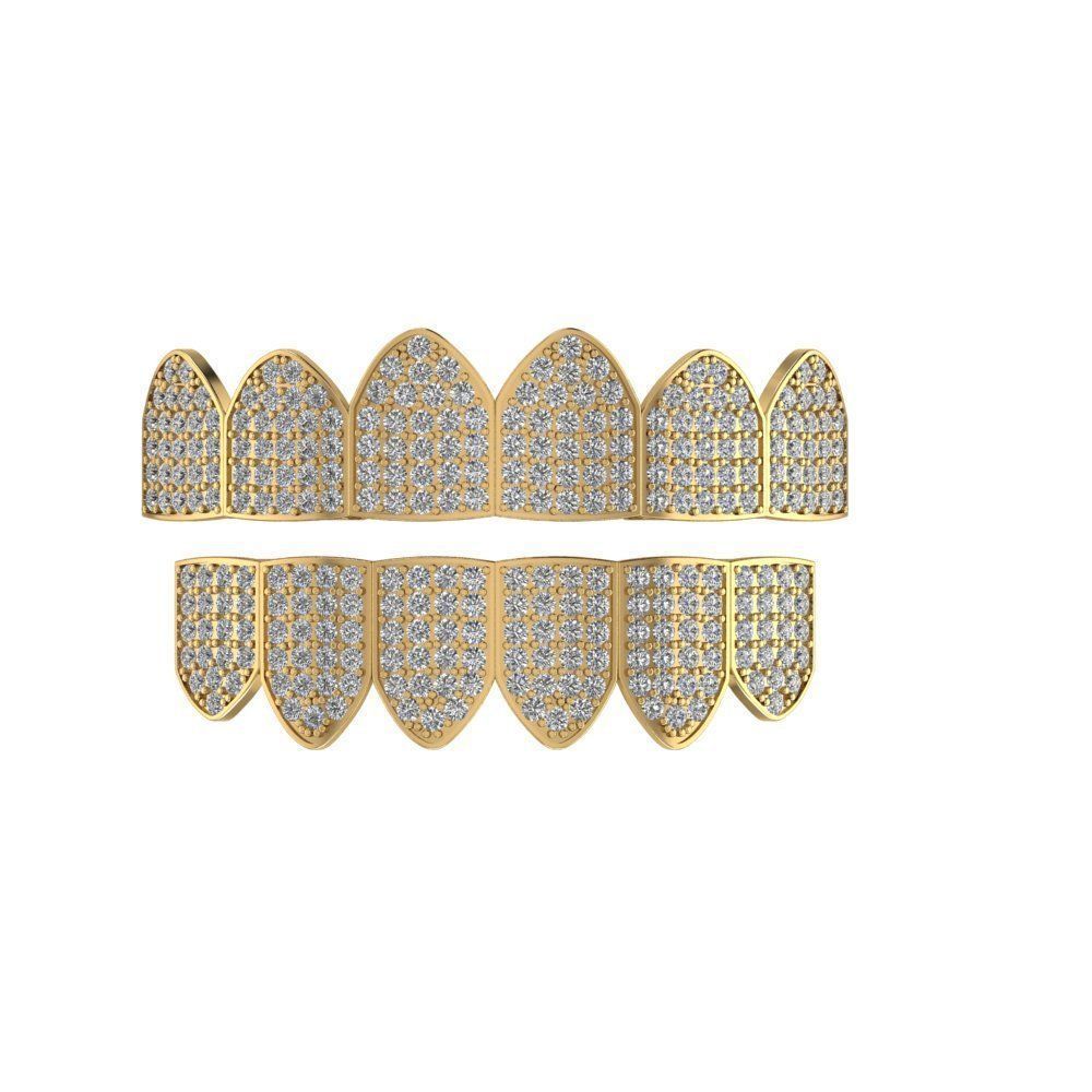 Grillz with diamonds 3D model 3D printable | CGTrader