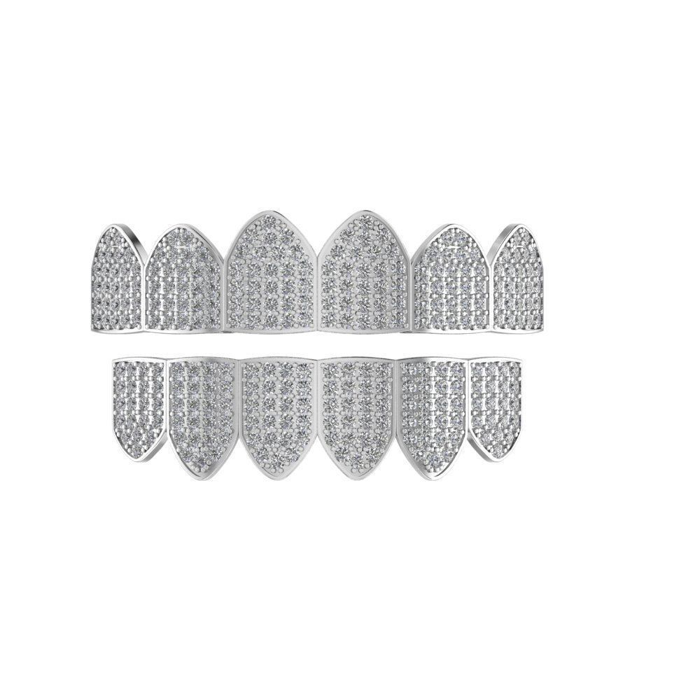 Grillz with diamonds 3D model 3D printable | CGTrader