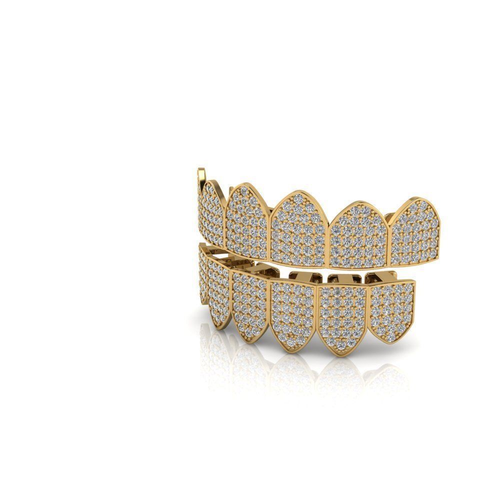 Grillz with diamonds 3D model 3D printable | CGTrader