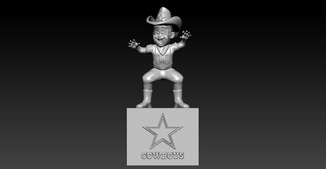 NFL - DALLAS COWBOYS FOOTBALL MASCOT STATUE - 3D PRINT 3D model 3D ...