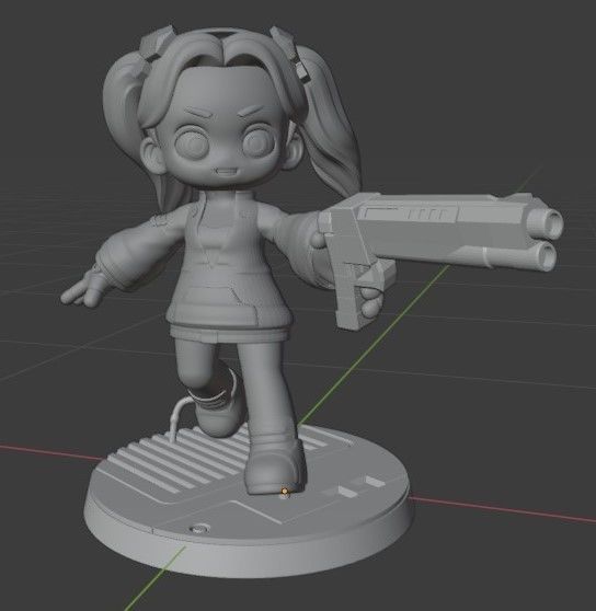 Rebecca Cyberpunk Edgerunners Chibi 3D model 3D printable | CGTrader