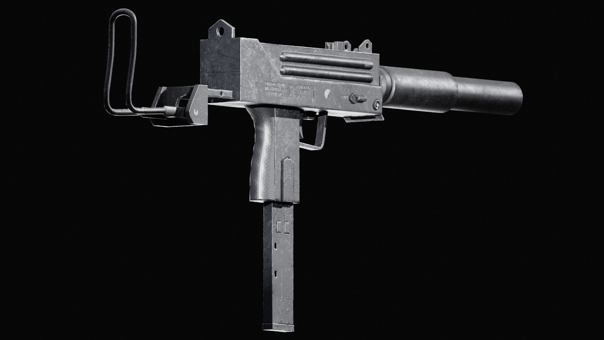3D model Mac 10 90mm VR / AR / low-poly | CGTrader