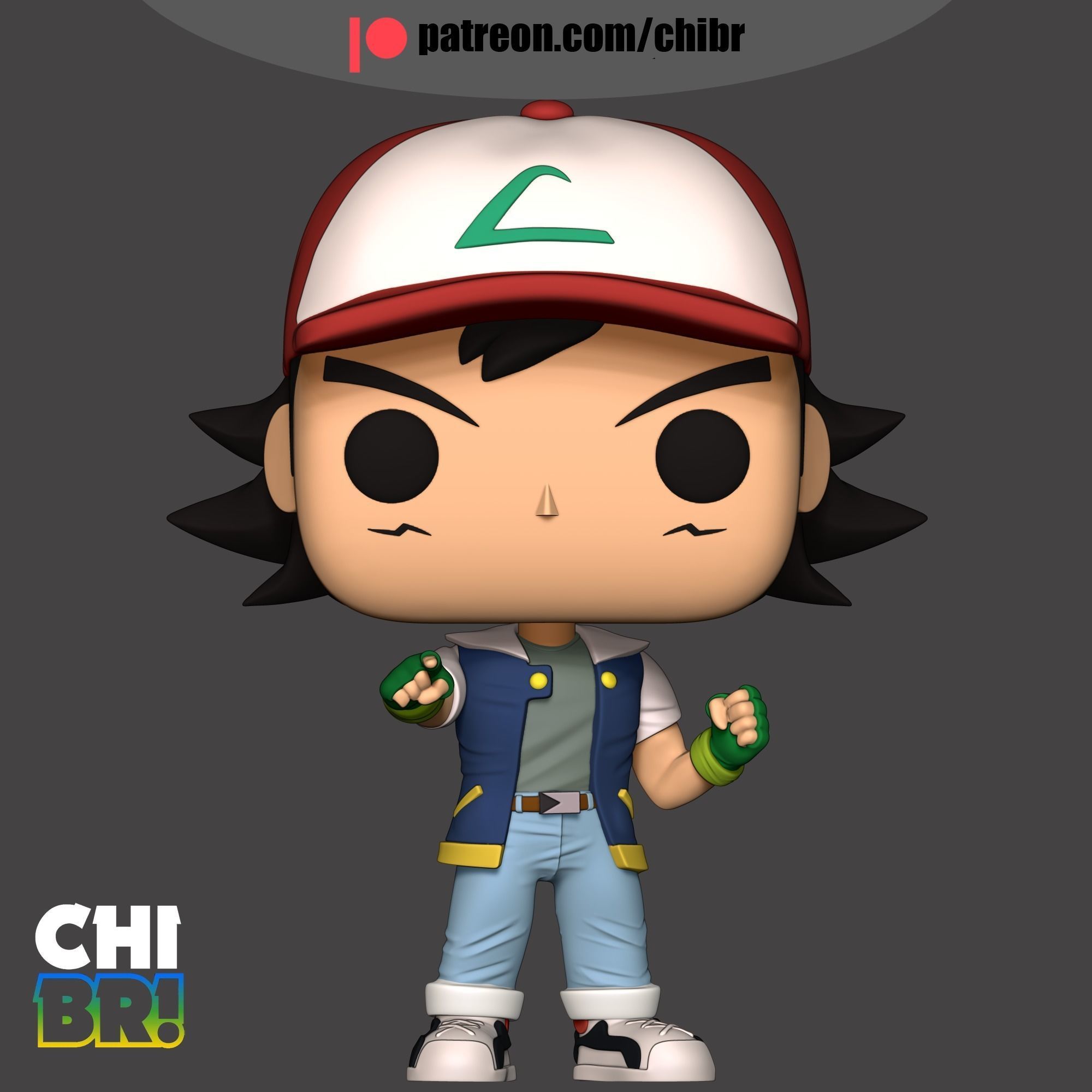 ASH KETCHUM - POKEMON ANIME - FUNKO 3D model 3D printable | CGTrader