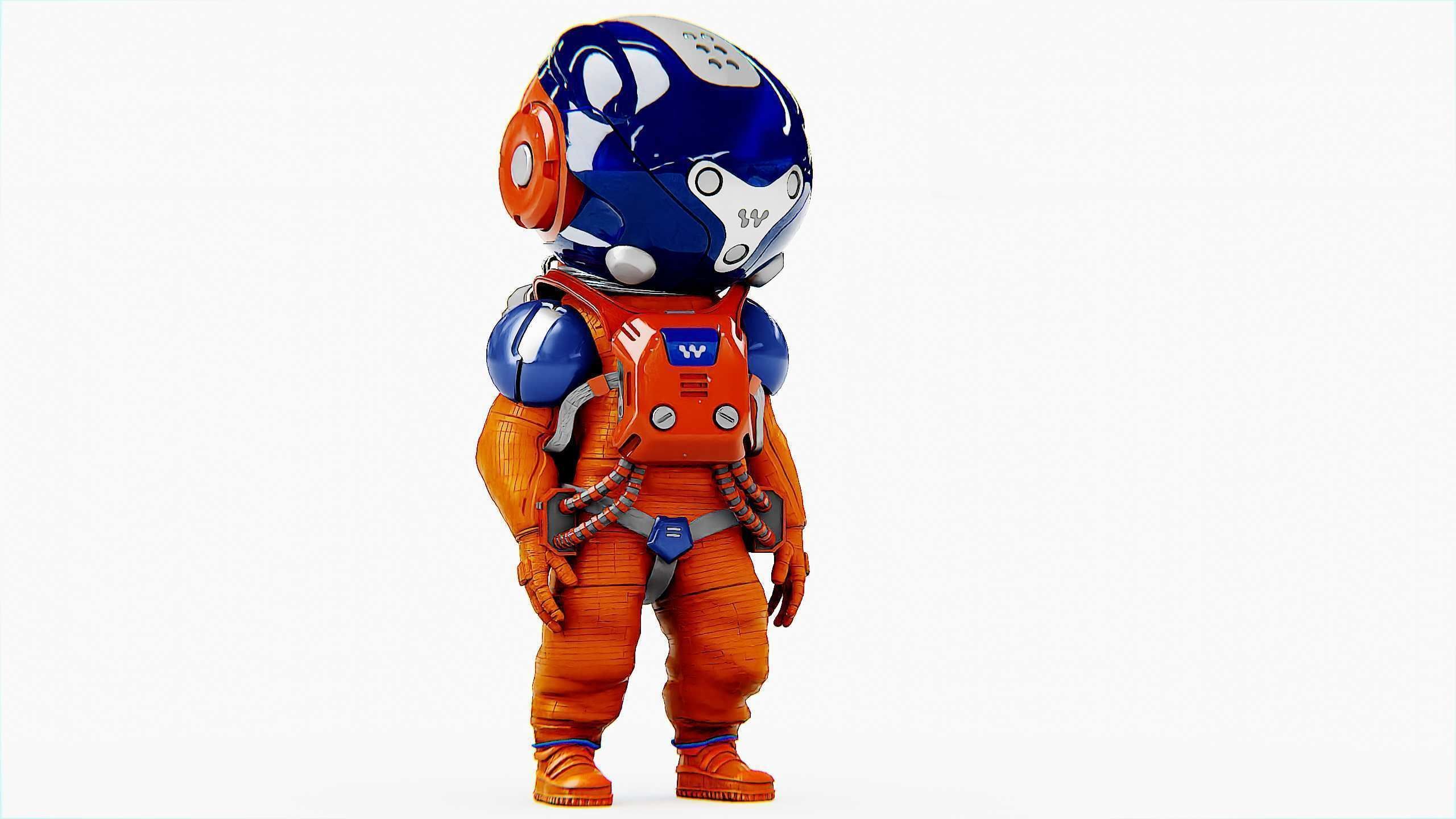 TOON ASTRONAUT B-K Rigged for Unreal Engine - Unity - MIXAMO 3D model ...