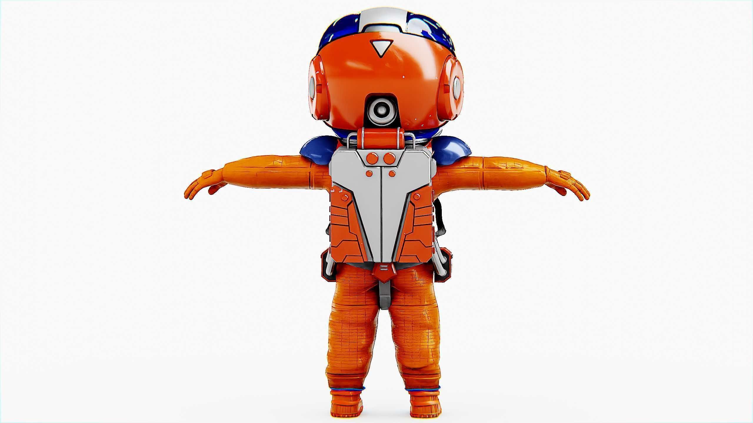 TOON ASTRONAUT B-K Rigged for Unreal Engine - Unity - MIXAMO 3D model ...