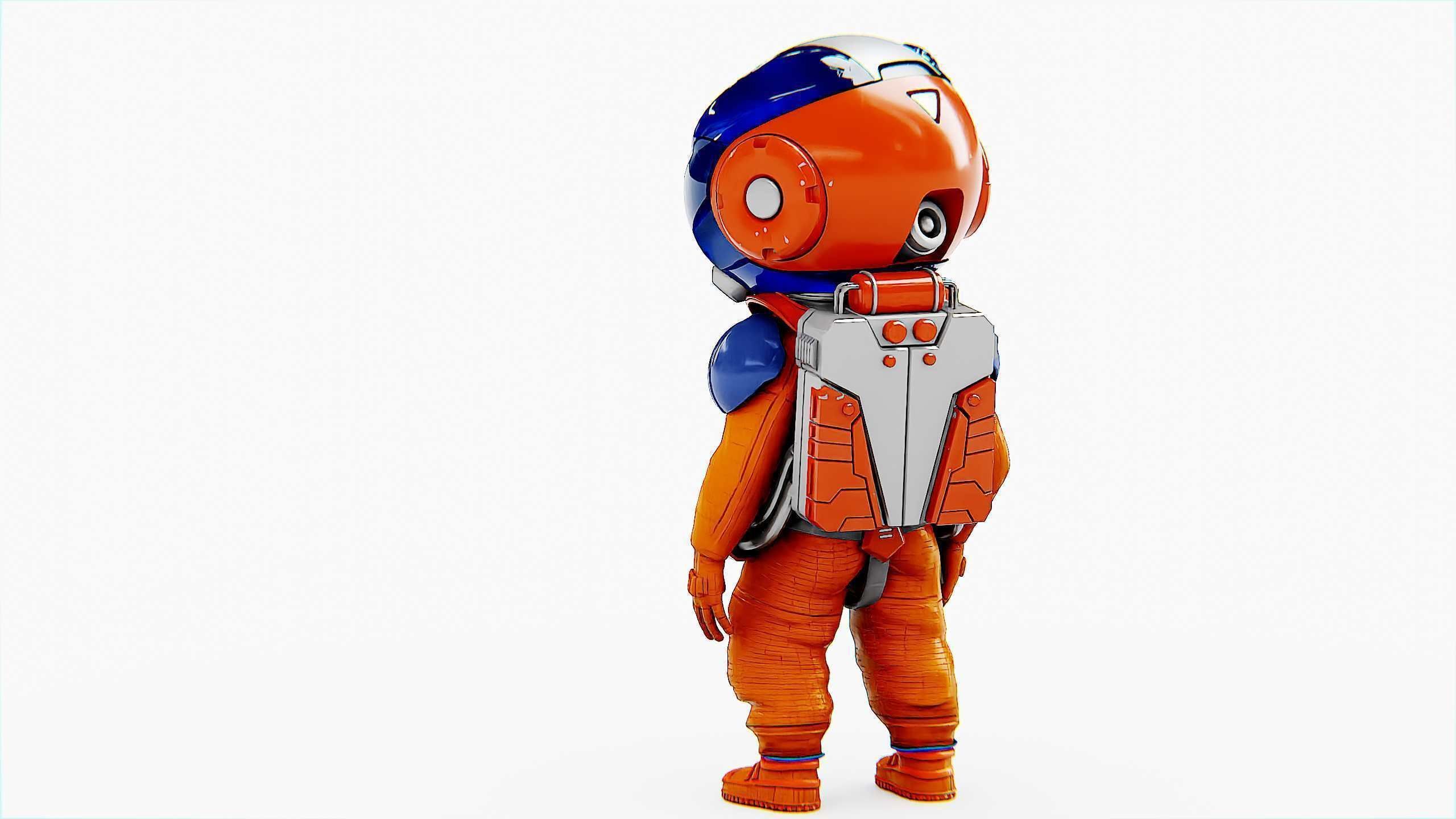 TOON ASTRONAUT B-K Rigged for Unreal Engine - Unity - MIXAMO 3D model ...